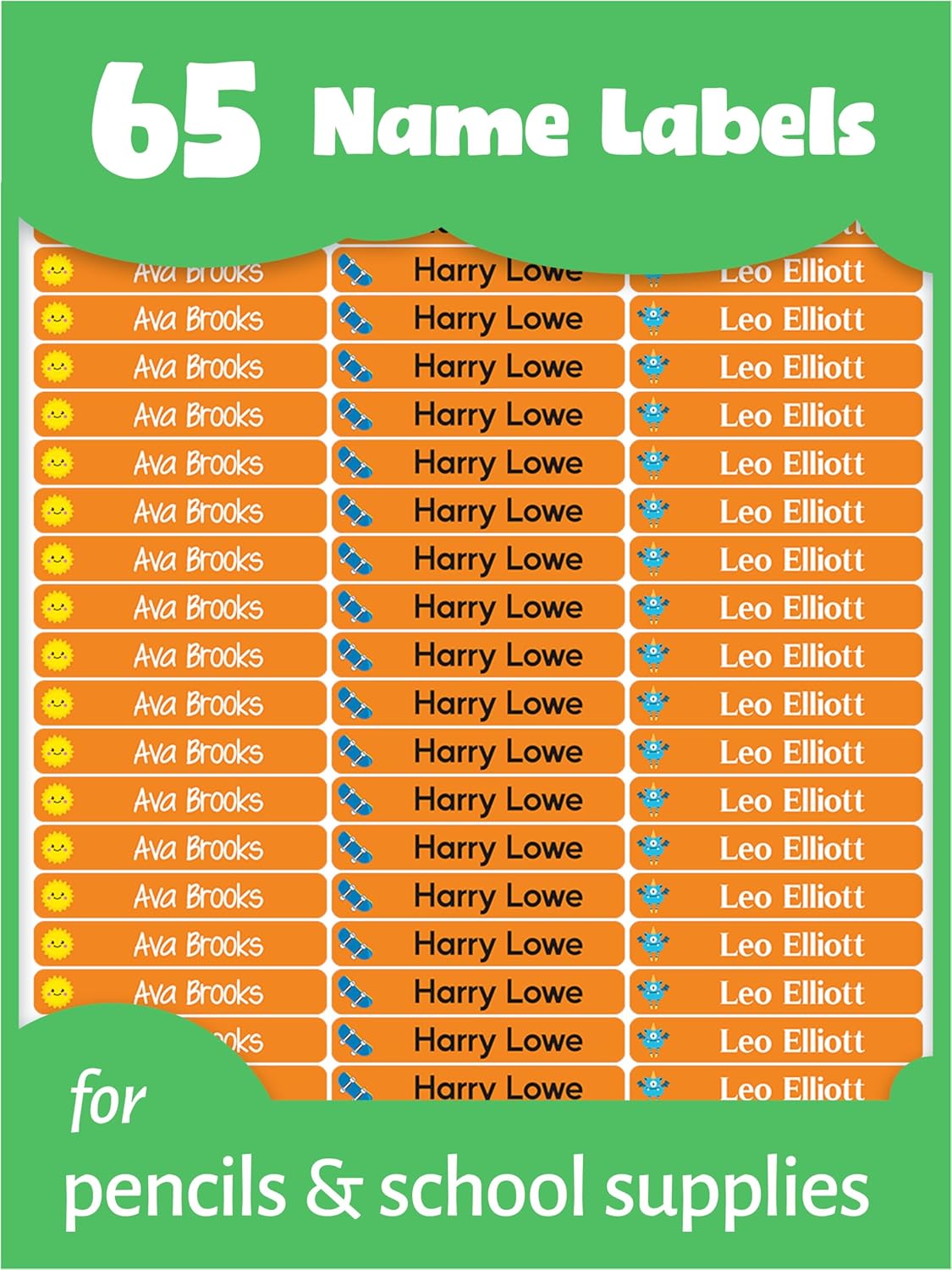 Amazon.com : LabelTiger® Personalized Name Labels for Kids at School ...