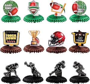 Amazon.com: 12 Pieces Football Party Decorations Football Table ...