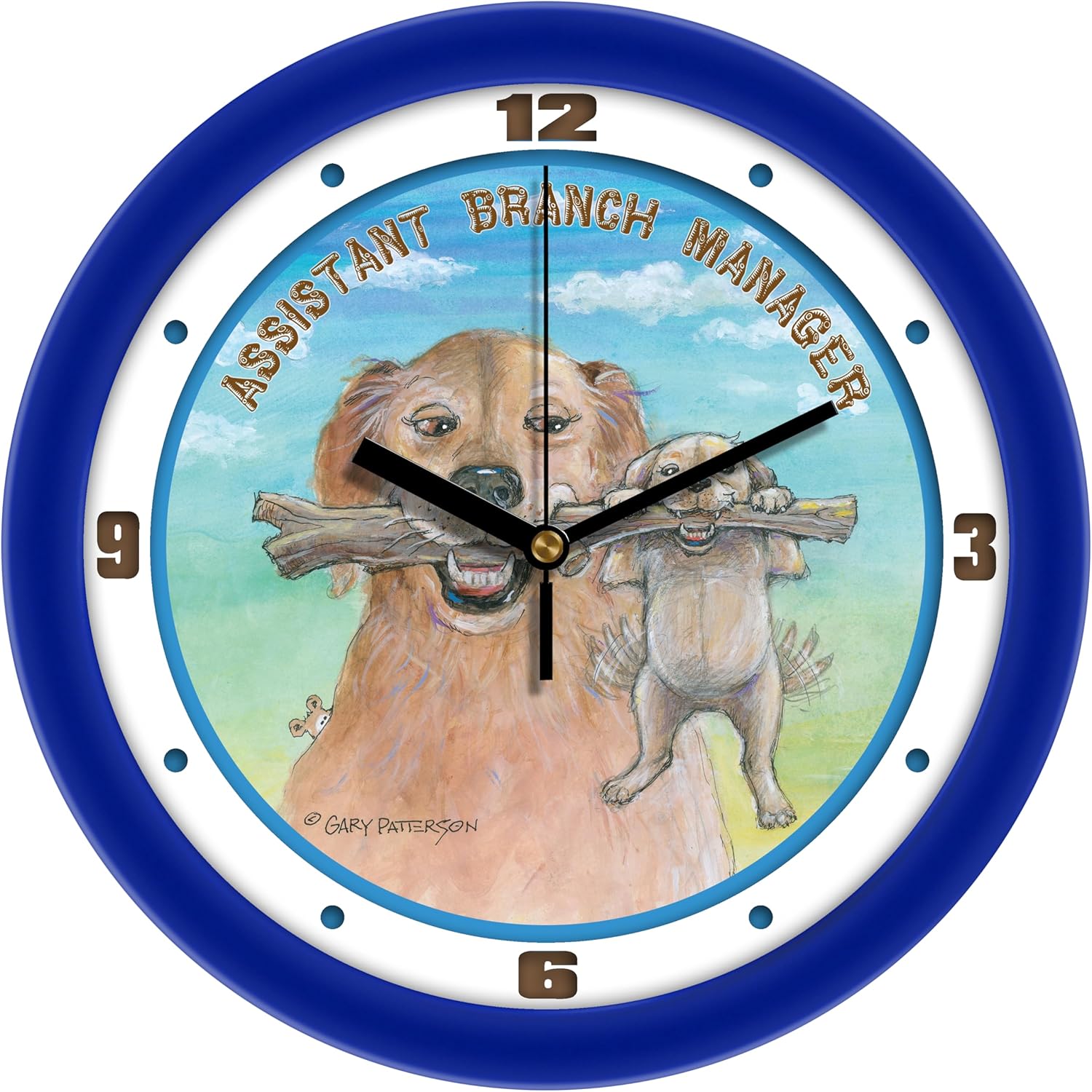 Amazon.com: SunTime Funny Cartoon Dog Wall Clock, Art by Gary Patterson ...