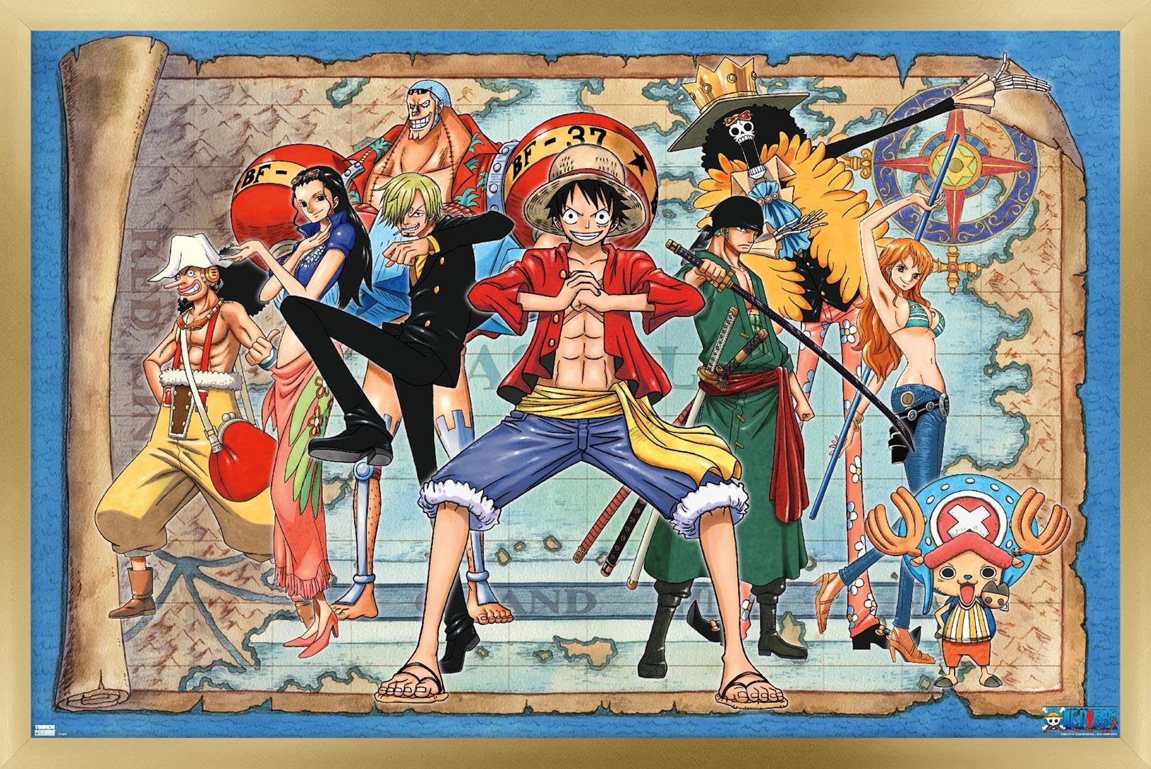Amazon.com: Trends International One Piece - Group Map Wall Poster, 22. ...