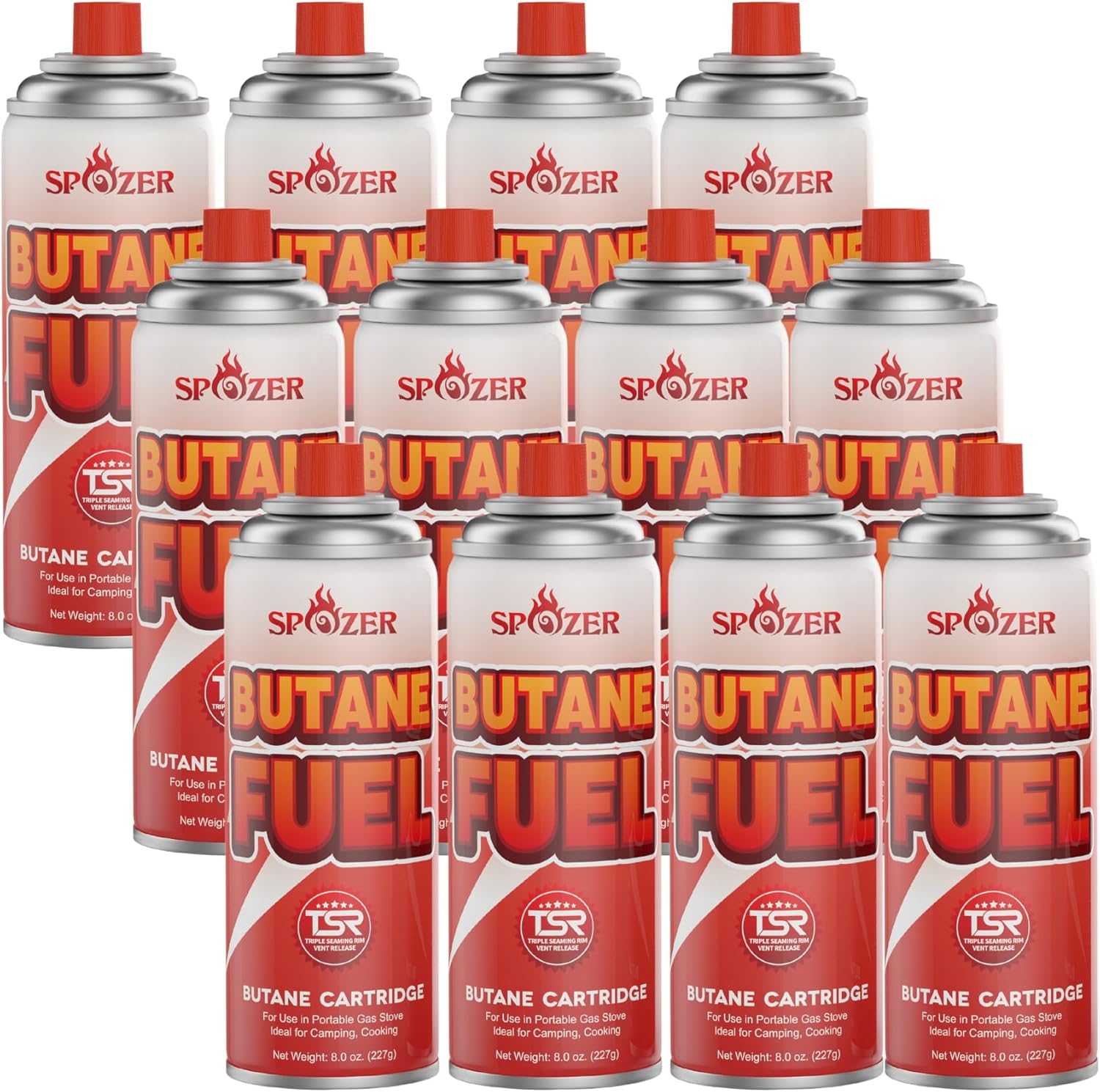 Amazon.com: SPOZER Butane Fuel Canister, 8oz Butane Canister, 227g ...