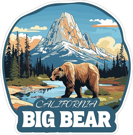 Amazon.com: Big Bear California Sticker 4 Inch Travel Souvenir City ...