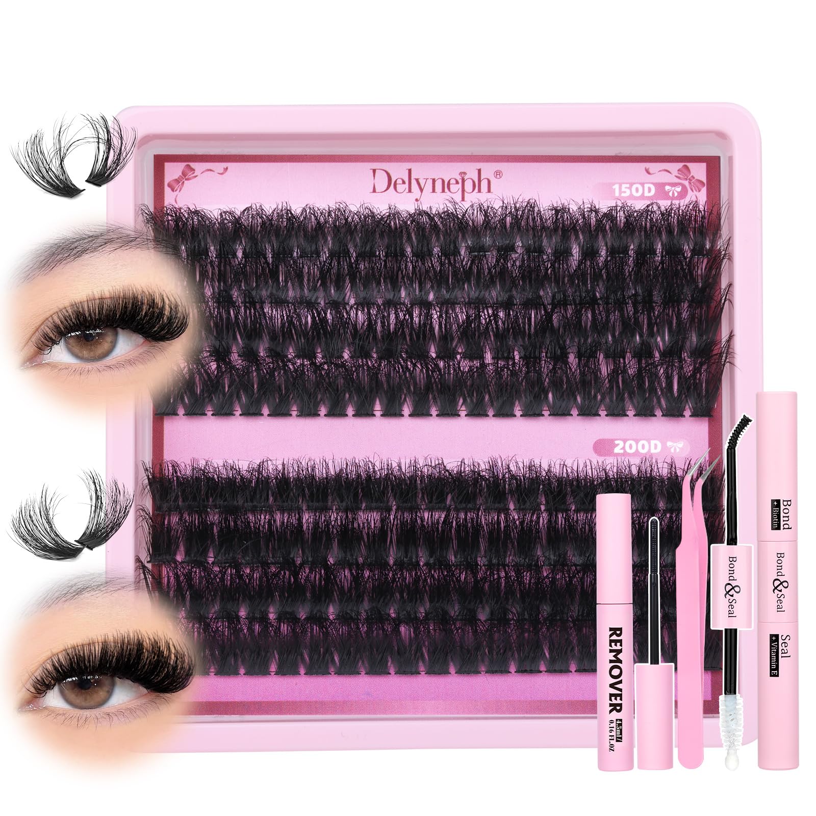 Amazon.com: Fluffy Lash Clusters Kit 14-20 MM Cluster Eyelash ...