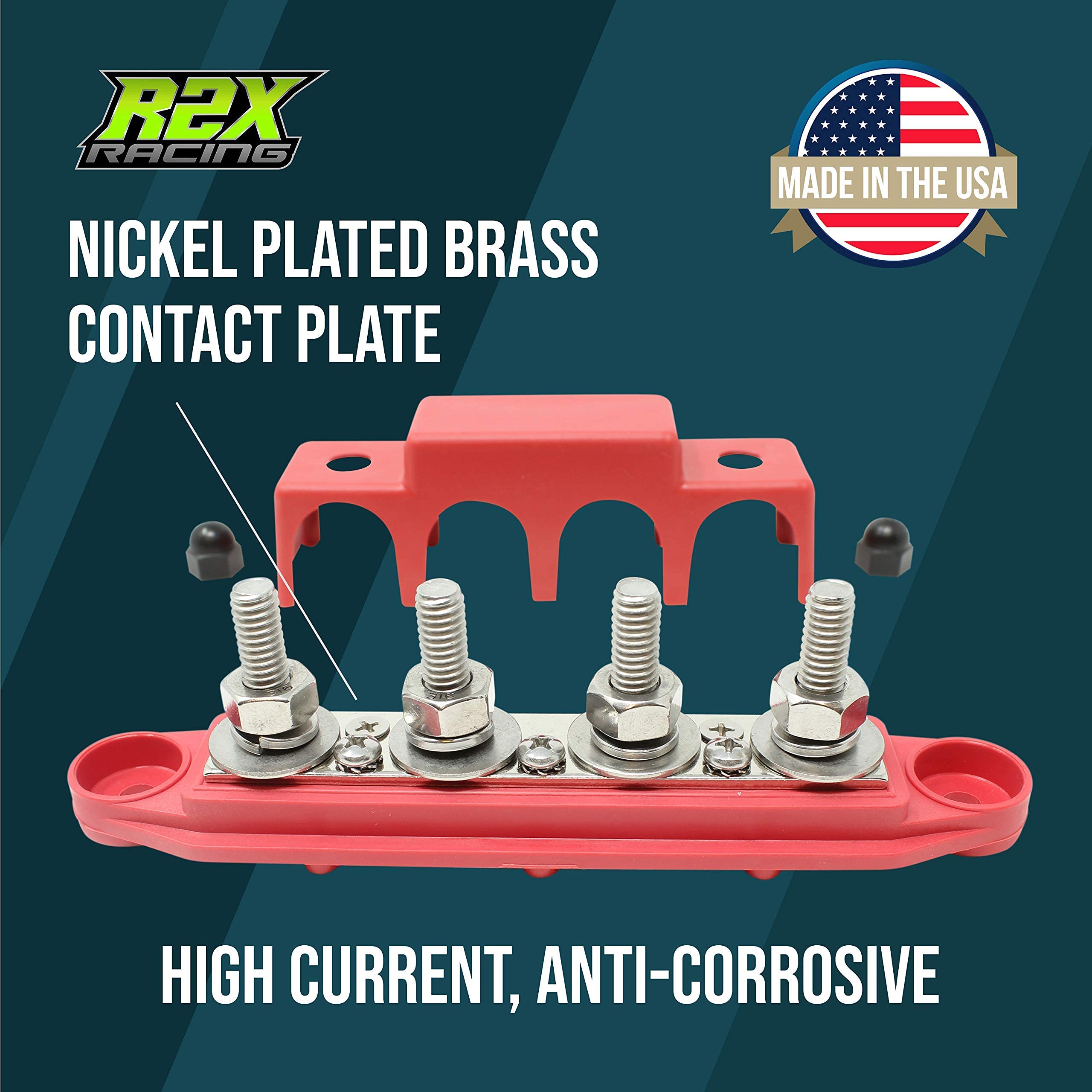 Buy 4 Post Power Distribution Block Bus Bar Pair with Cover - Made in ...