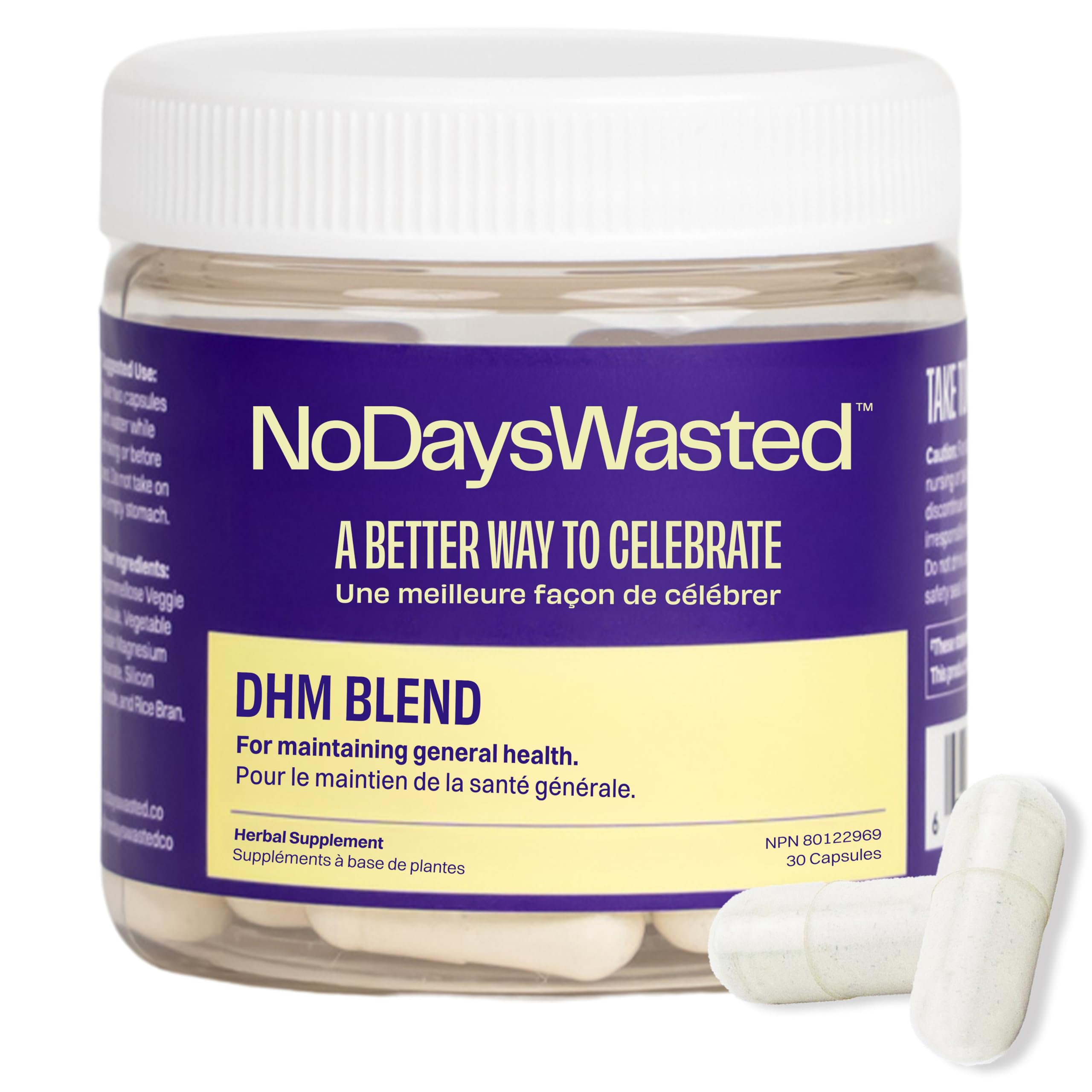 DHM Blend, No Days Wasted, 30 Capsules (15 Servings) - Jar ...