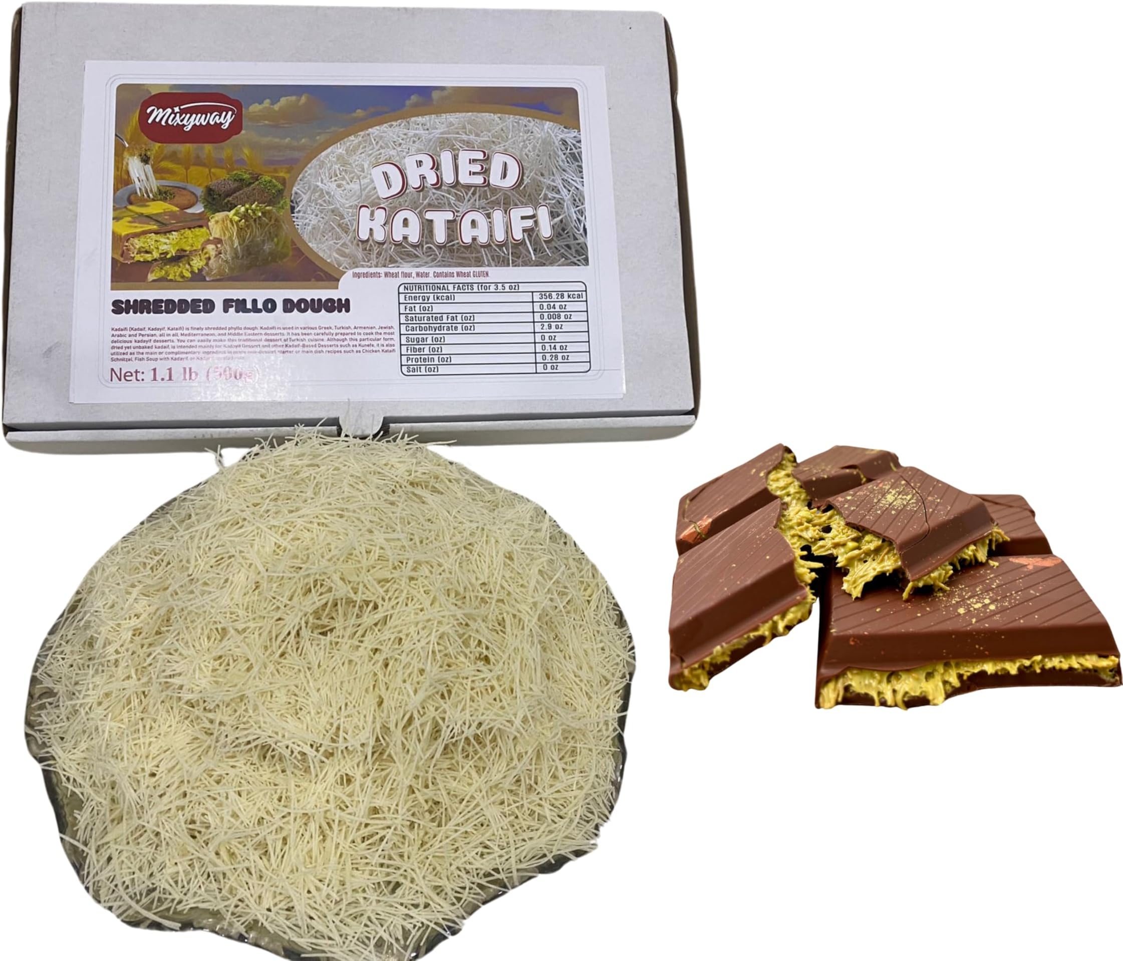 Amazon.com: Kataifi Shredded Fillo Dough for Dubai Chocolate Bar ...