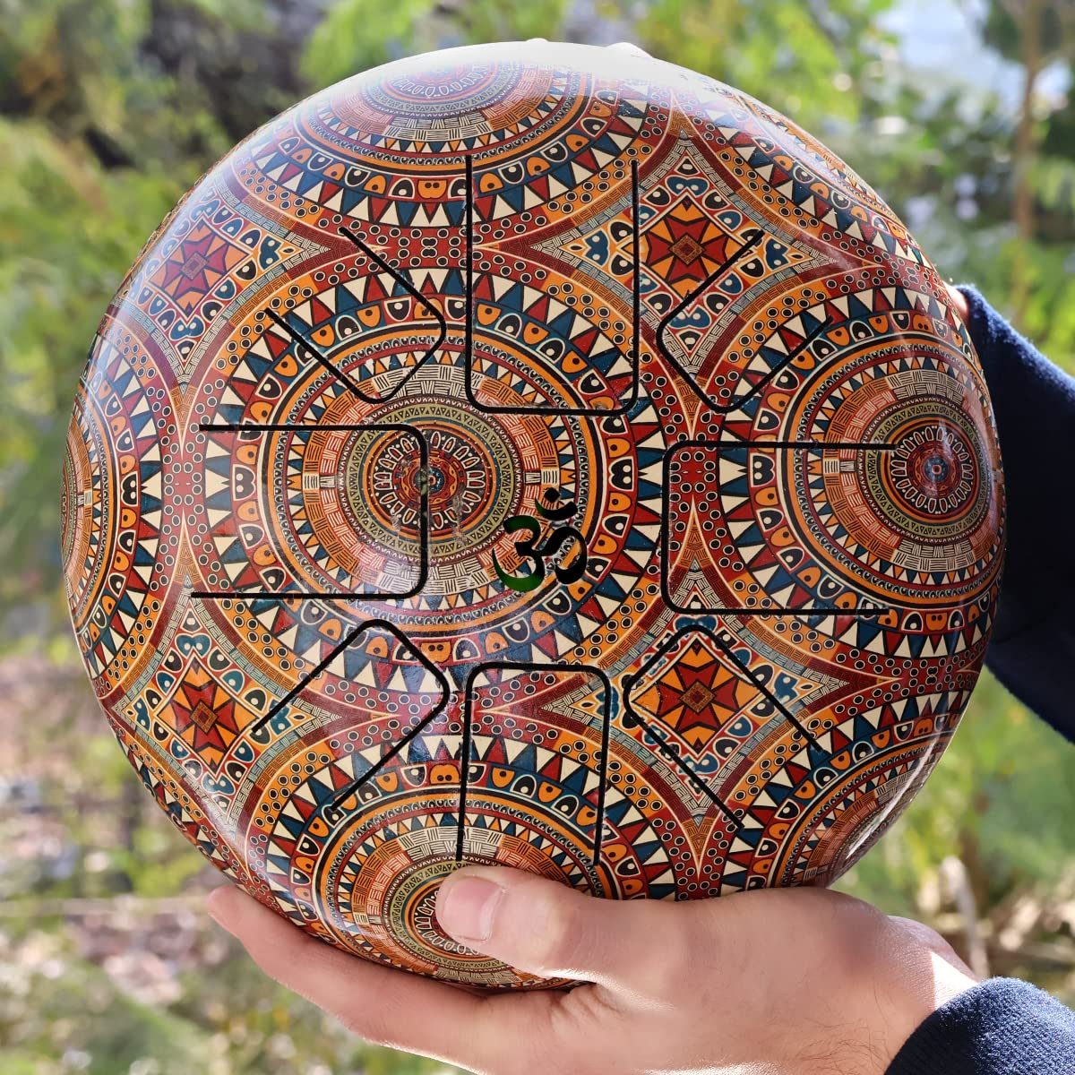 Reiki Crystal Products OM Tongue Drum Tank Drum Happy/Hapi Drum Musical ...