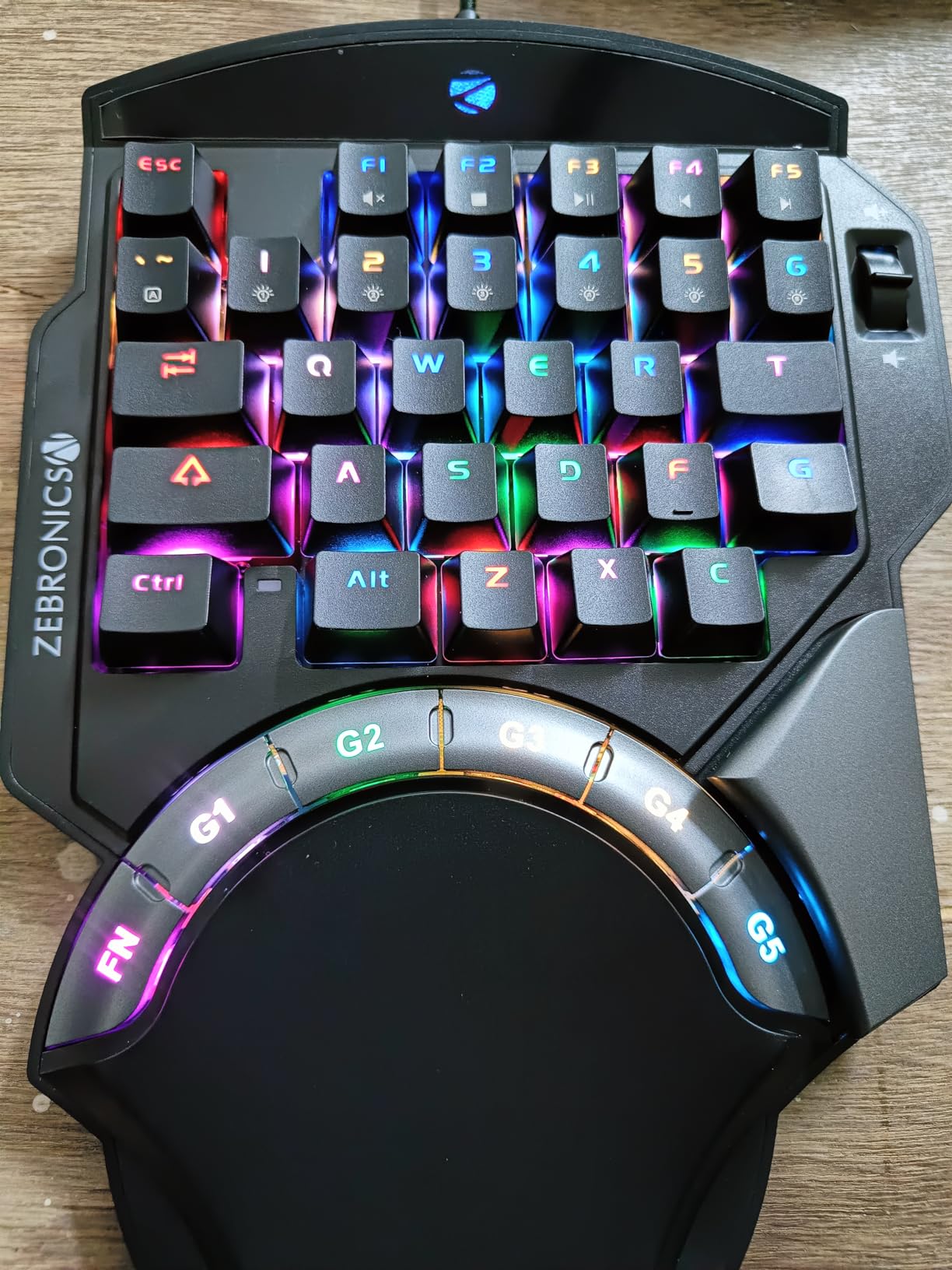 Amazon.in: Buy ZEBRONICS Zeb-MAX Atom one-Handed RGB Gaming Mechanical ...