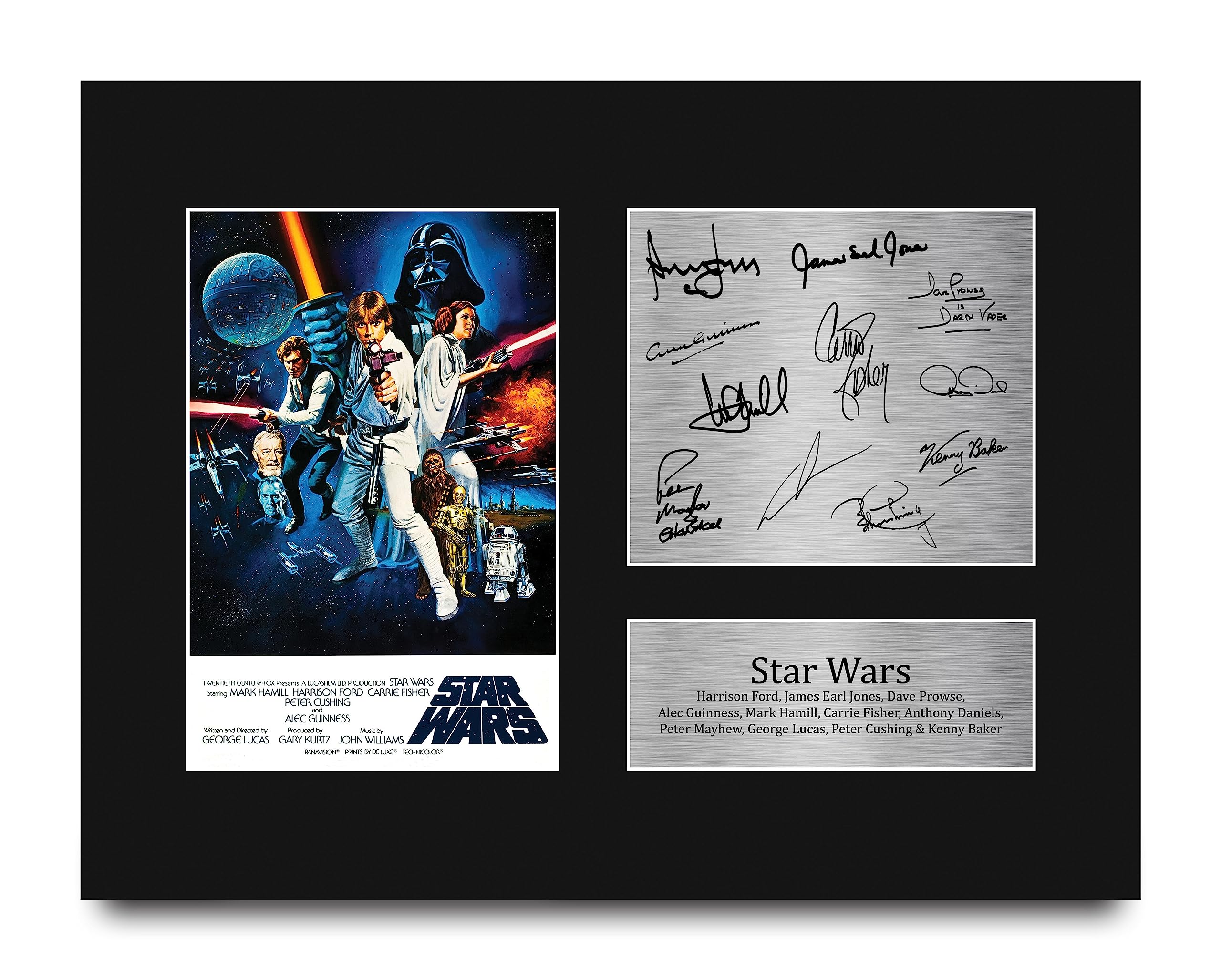 Amazon.com: HWC Trading Star Wars New Hope Cast Mark Hamill, Carrie ...