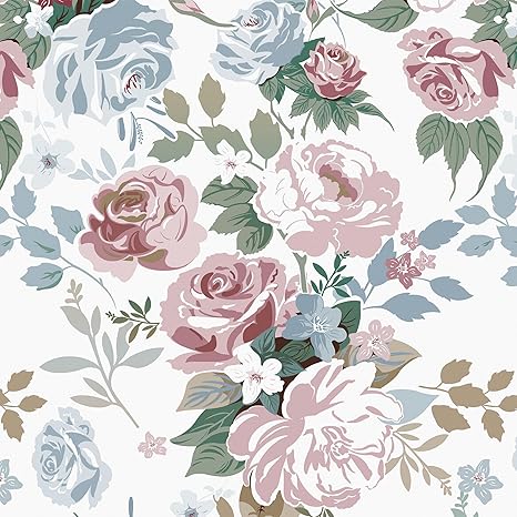 Amazon.com: Lativo Floral Contact Paper Peel and Stick Pink Flower ...