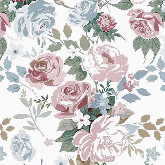 Amazon.com: Lativo Floral Contact Paper Peel and Stick Pink Flower ...