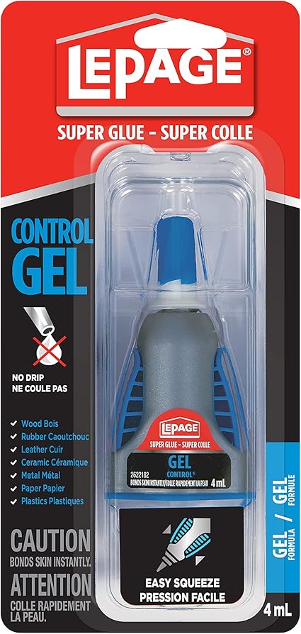 LePage Super Glue Gel Control, Clear Superglue, Cyanoacrylate Adhesive ...