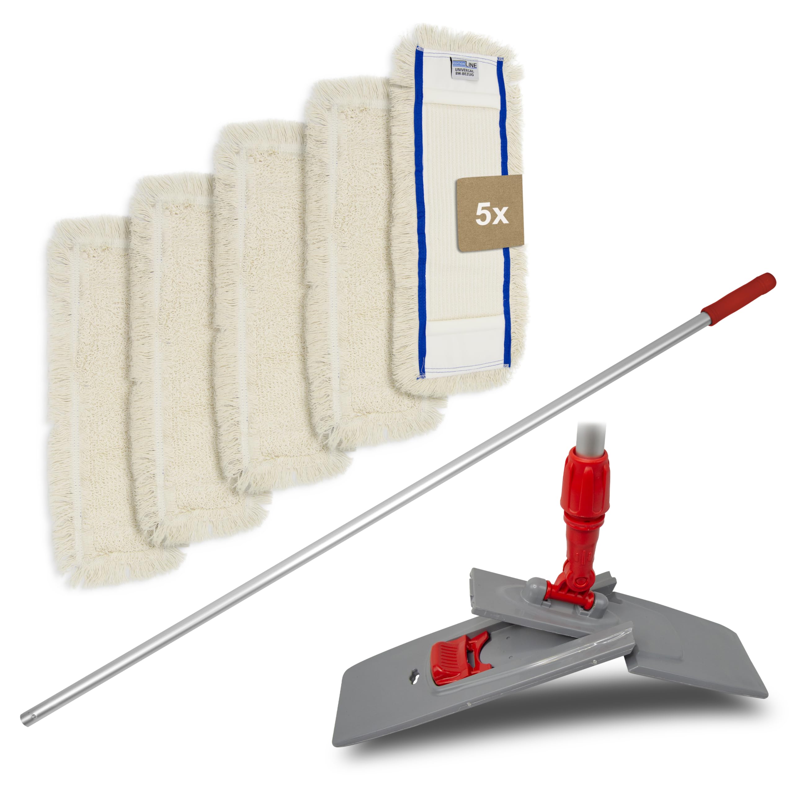 G.I.V. Reinigungstechnik Bodenwischer Set, Moppstange Aluminium ...