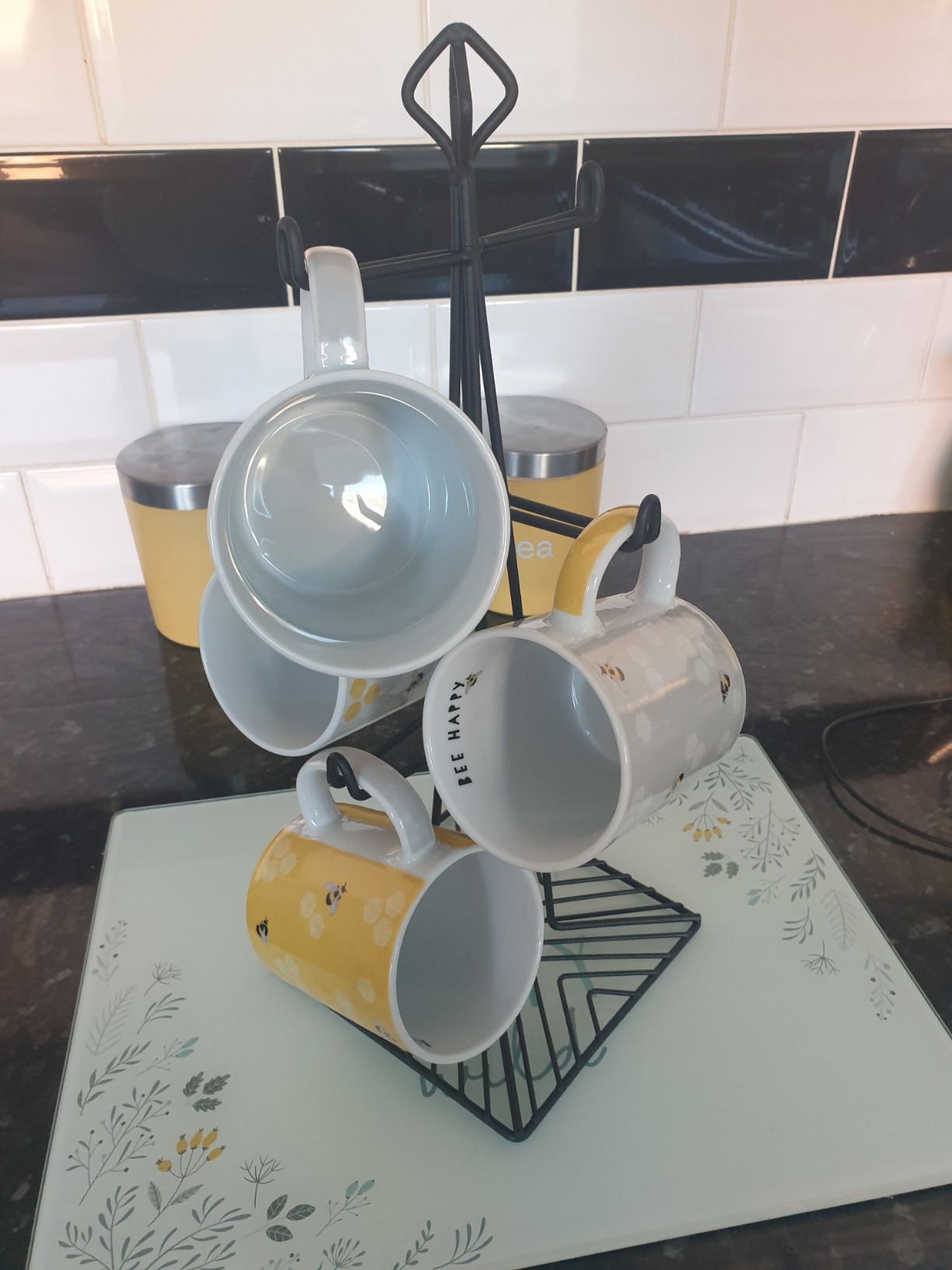 Premier Housewares 507260 Mug Tree, Iron, Black, H37 x W15 x D15cm ...