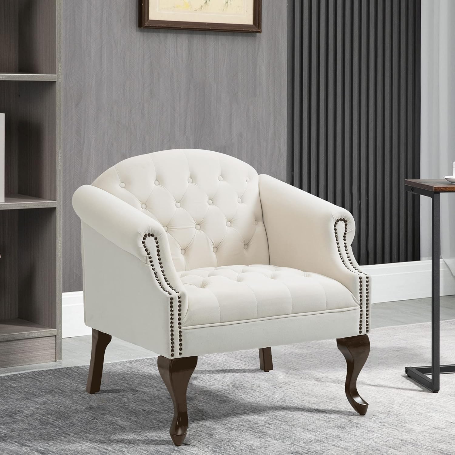 Amazon.com: JOYBASE Mid Century Modern Accent Chair, Barrel Club Chair ...