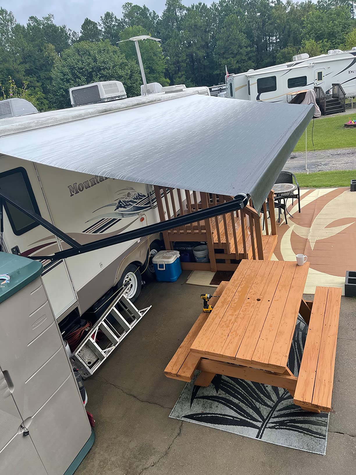 $83/mo - Finance Awnlux White Motorized Modular Retractable RV Awning ...