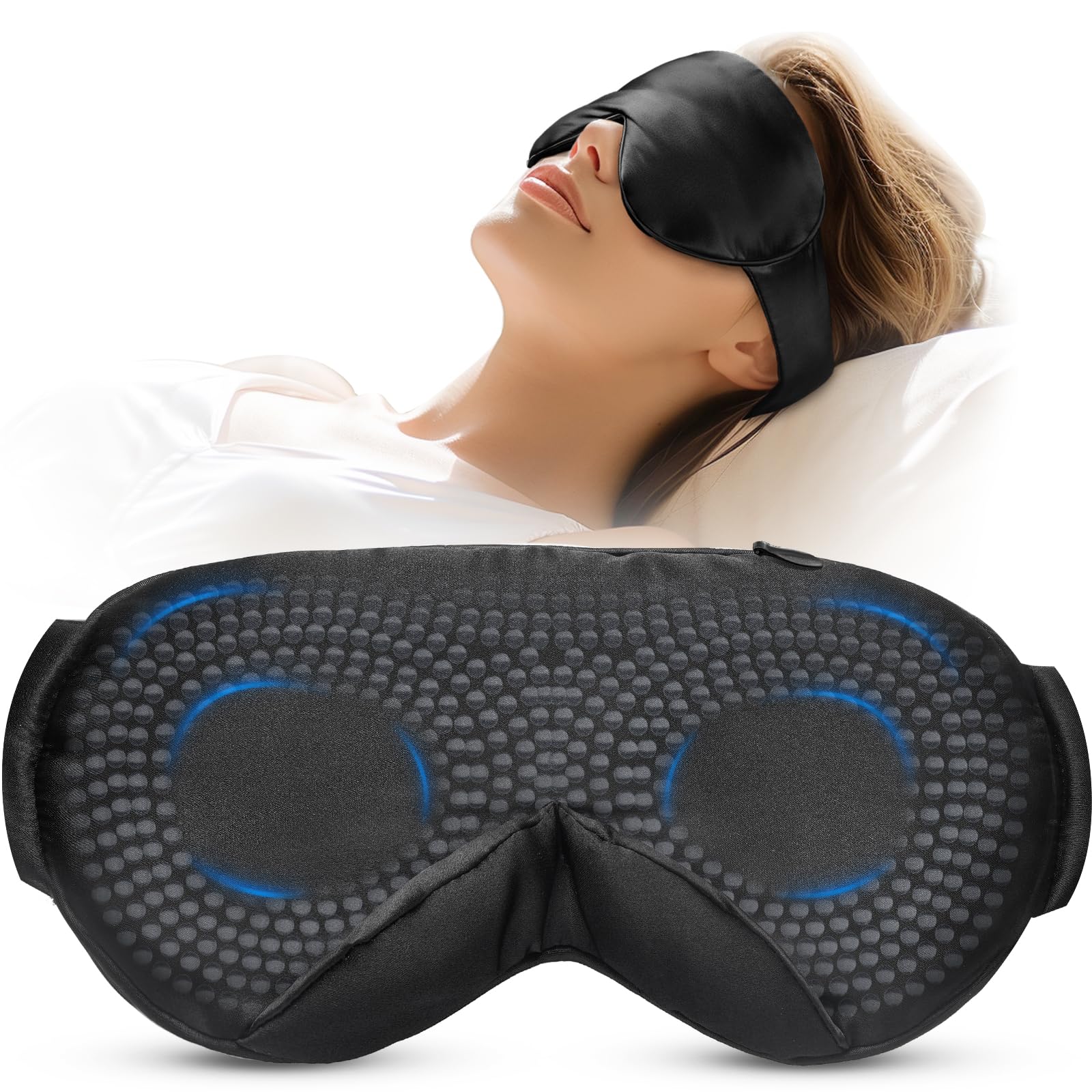 Amazon.com: LitBear Weighted Silk Sleep Mask 4.9 oz (140g), Mulberry ...