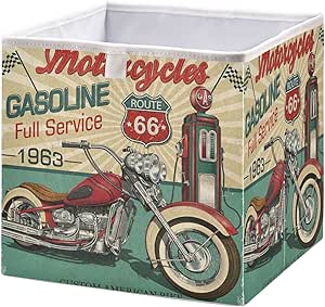 Amazon.com - Kigai Vintage Motorcycle Foldable Organizer Storage Bins ...