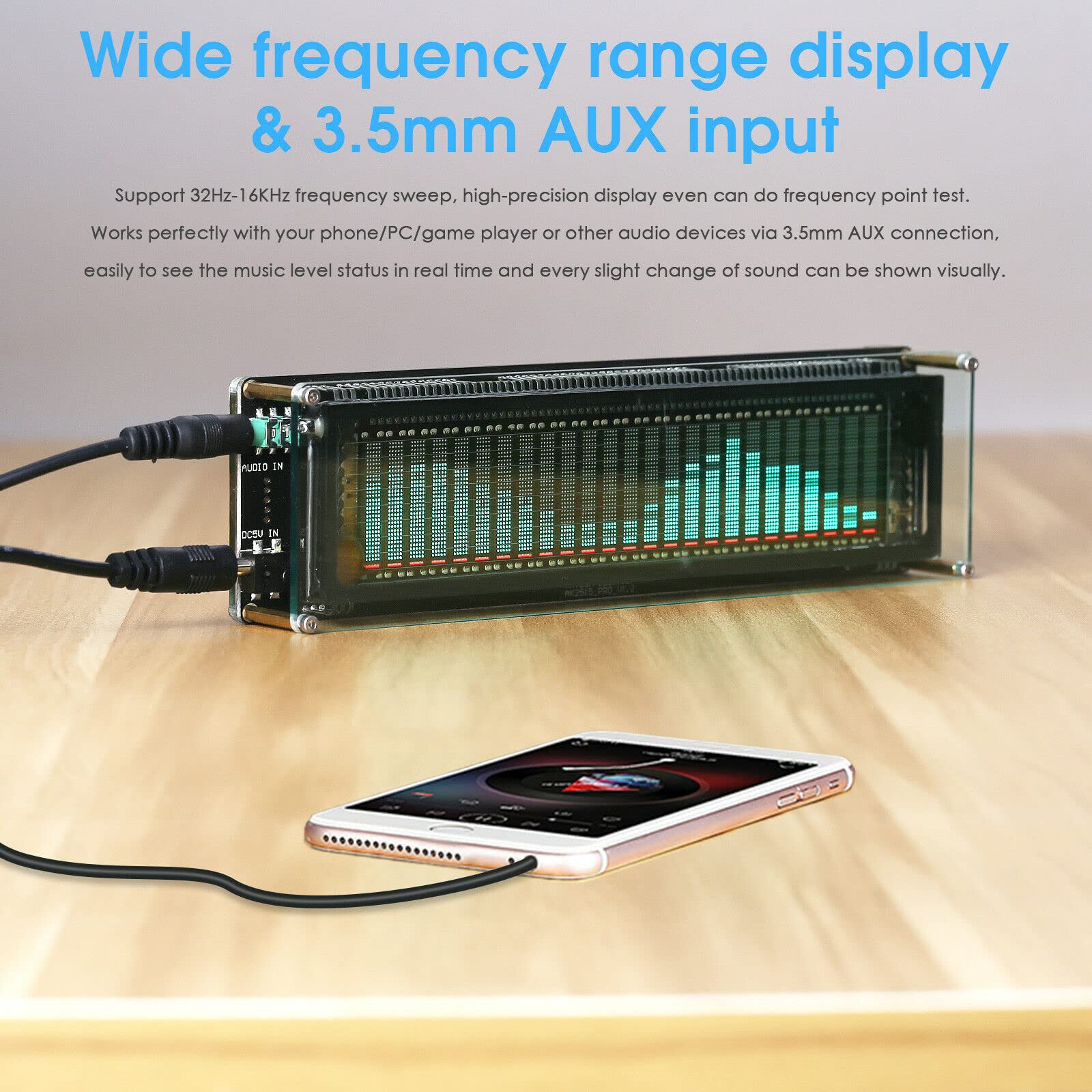 Nobsound AK2515 Music Spectrum Audio 15 Level Indicator VU Meter Screen ...