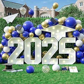 Amazon.com: 3FT Marquee Light Up Numbers 2025, 2FT Mosaic Number Frame ...