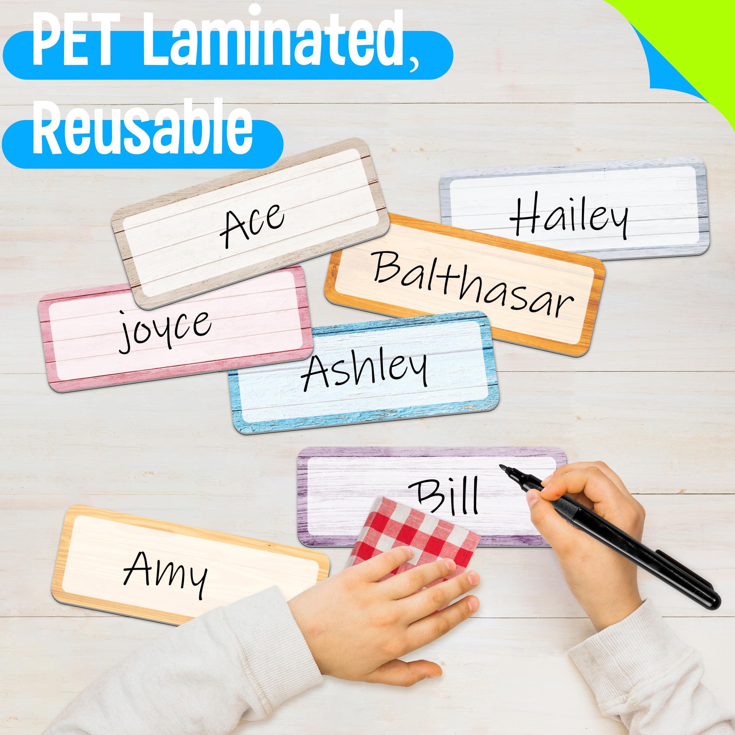 Snapklik.com : Magnetic Colorful Labels, 54 PCS Dry Erase Reusable Neon ...