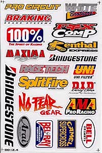 Amazon.com: Sponsor Motocross Racing Tuning Decal Sticker Sheet C52 ...