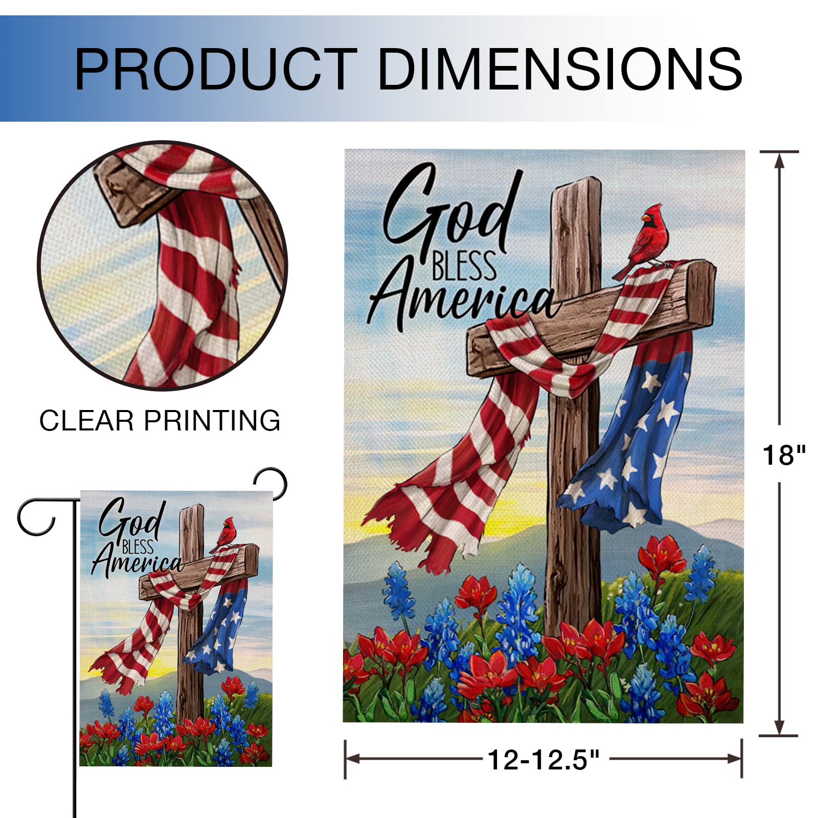 Cross With Draped American Flag Jesus Cross Easter Day American Flag