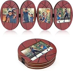 Amazon.com - YLOLUL 4 Folding Basketball Picture Frame Wood Sport Balls ...
