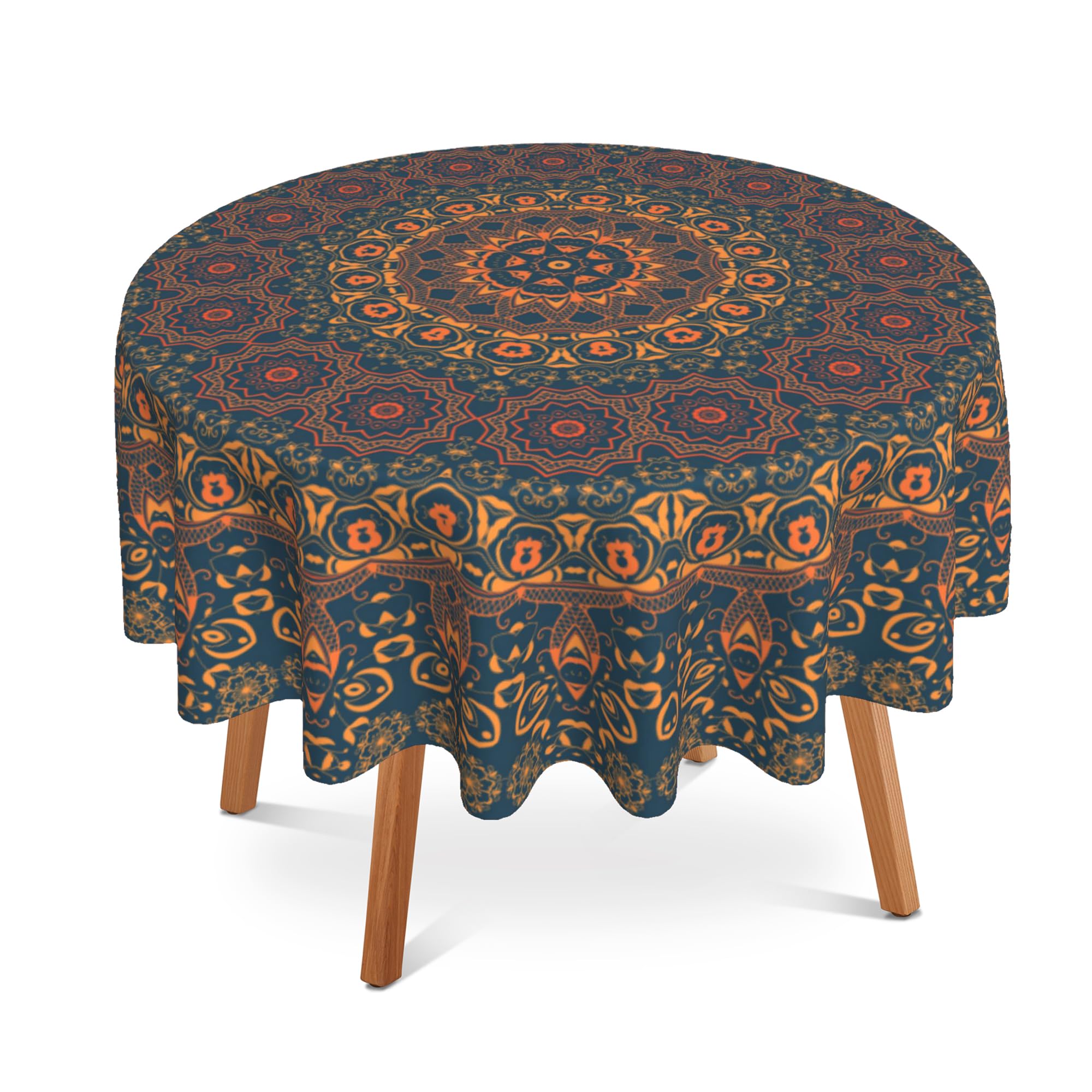 Amazon.com: UIUPRO Mandela Round Table Cloth 60 Inch,Boho Abstract ...