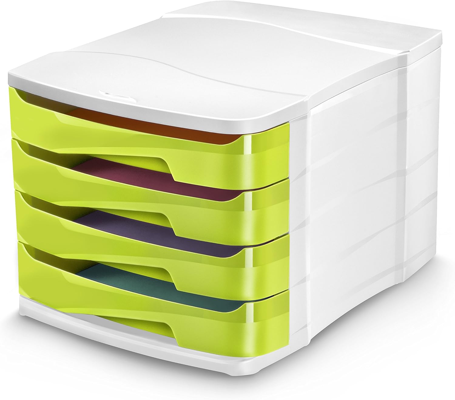 Amazon.com : CEP Isis bicolor 4 Drawer Unit - White/Anise : Office Products