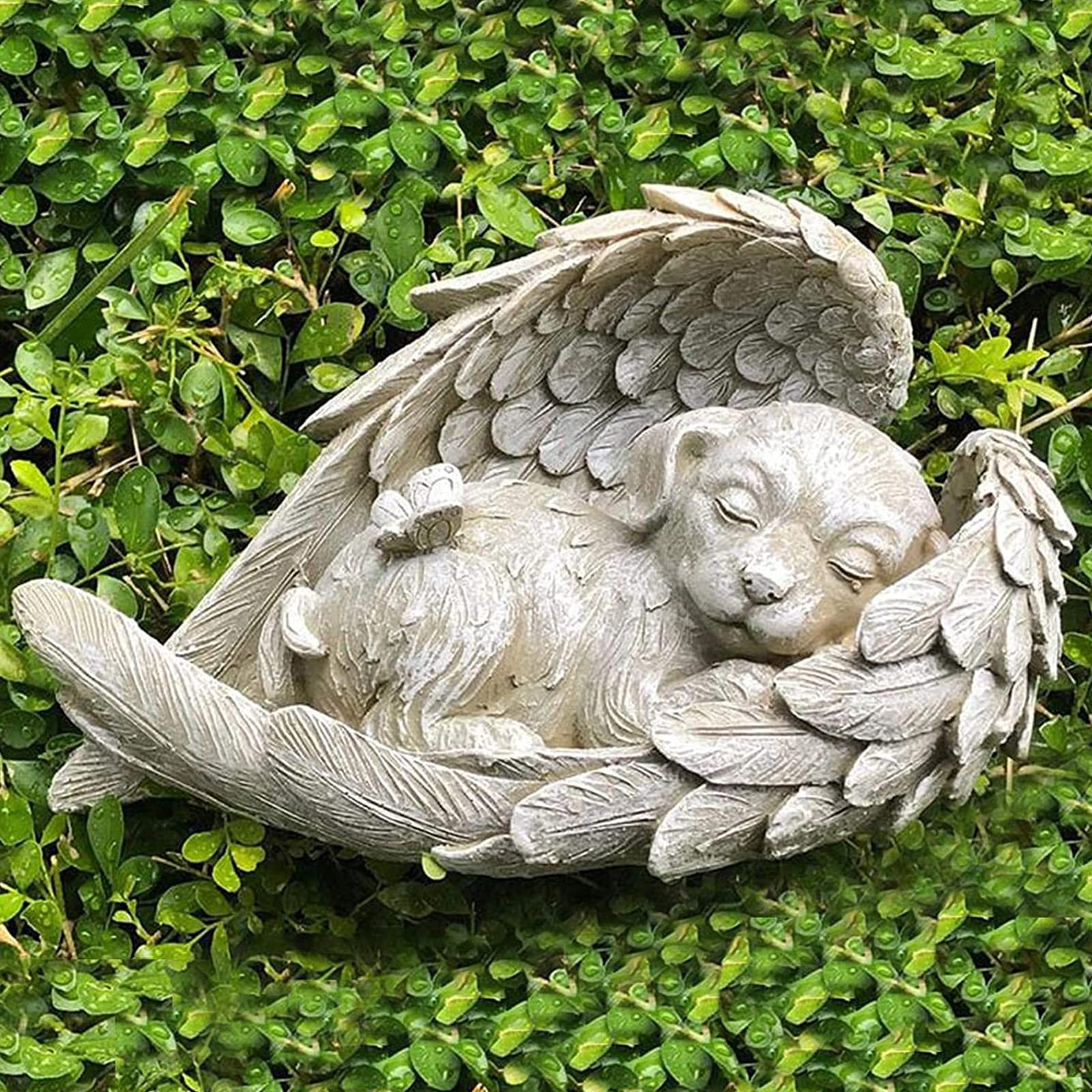 Offfay Pet Memorial Statue, Dog Memorial Gifts, Resin Pet Memorial ...