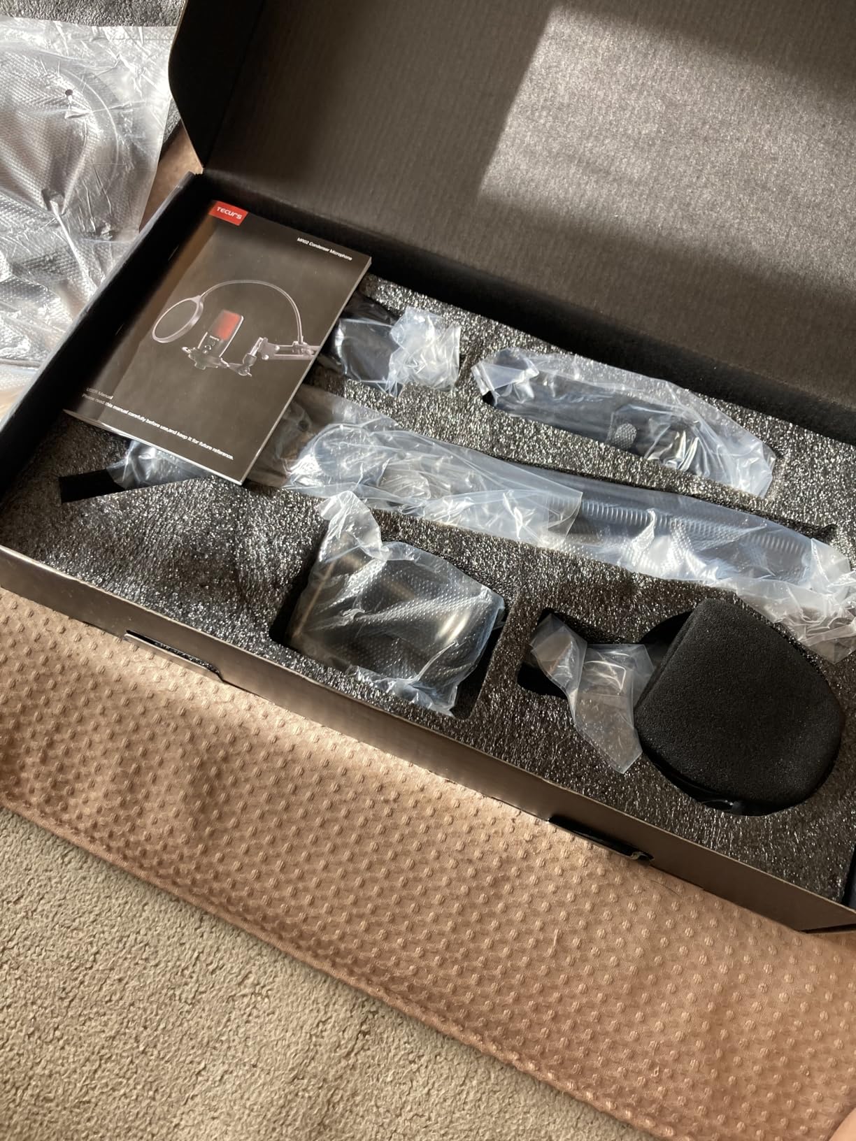 Amazon.co.jp: TECURS Condenser Microphone with Tripod Stand, USB ...