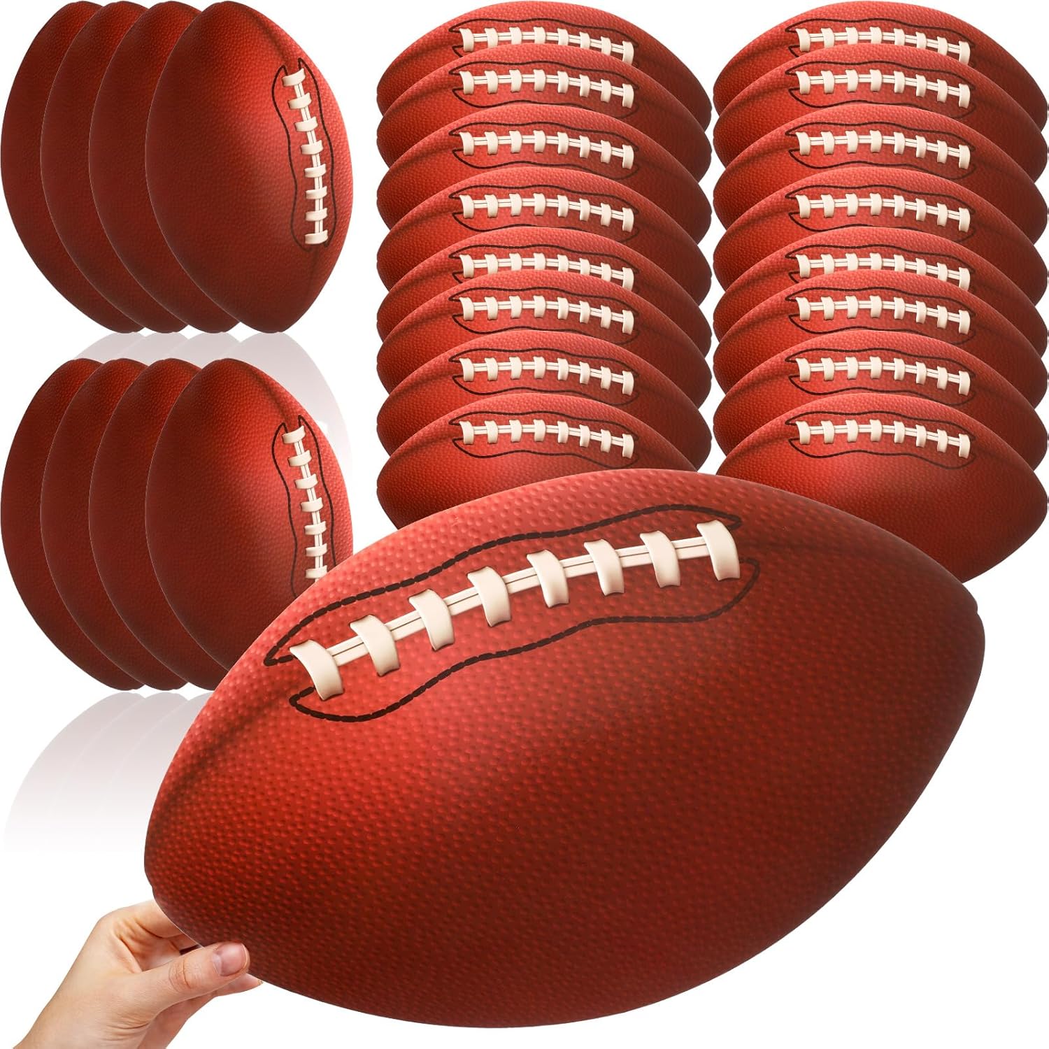 Amazon.com: 100 Pcs Large Football Party Cutouts 18 Inch Papers ...