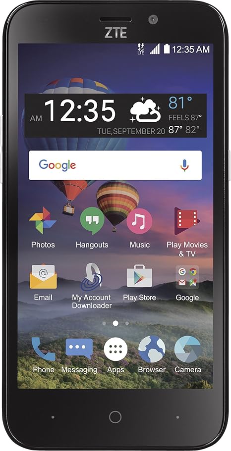 Amazon.com: TracFone ZTE ZFive2 4G LTE Prepaid Smartphone : Cell Phones ...