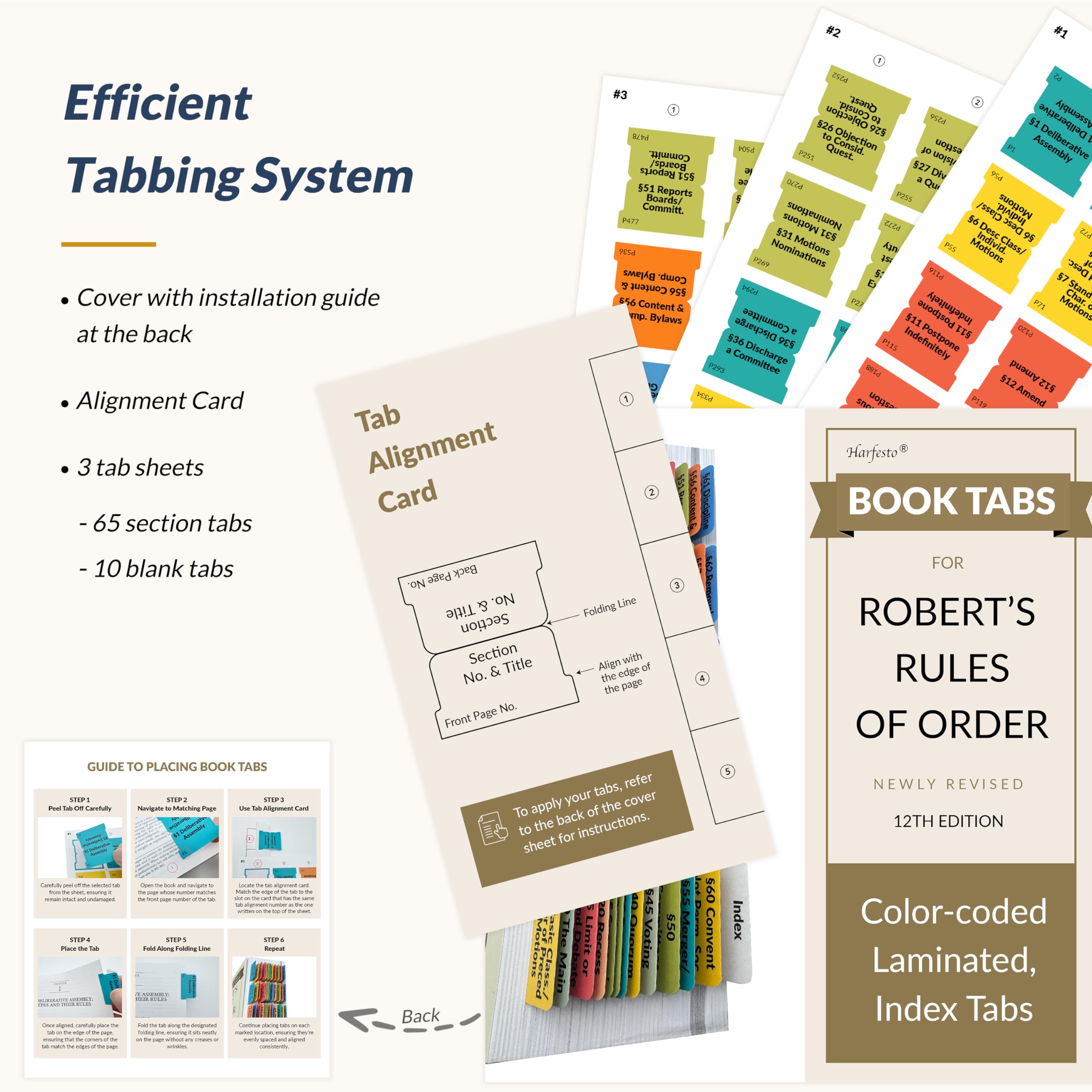 Snapklik.com : Harfesto Book Tabs For Roberts Rules Of Order, Newly ...