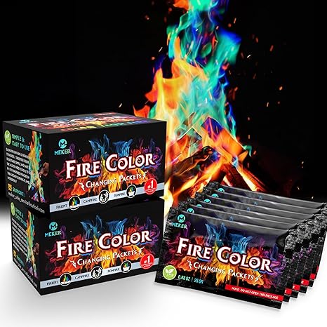 Amazon.com : MEKER Fire Color Changing Packets - Fire Pit, Campfires ...