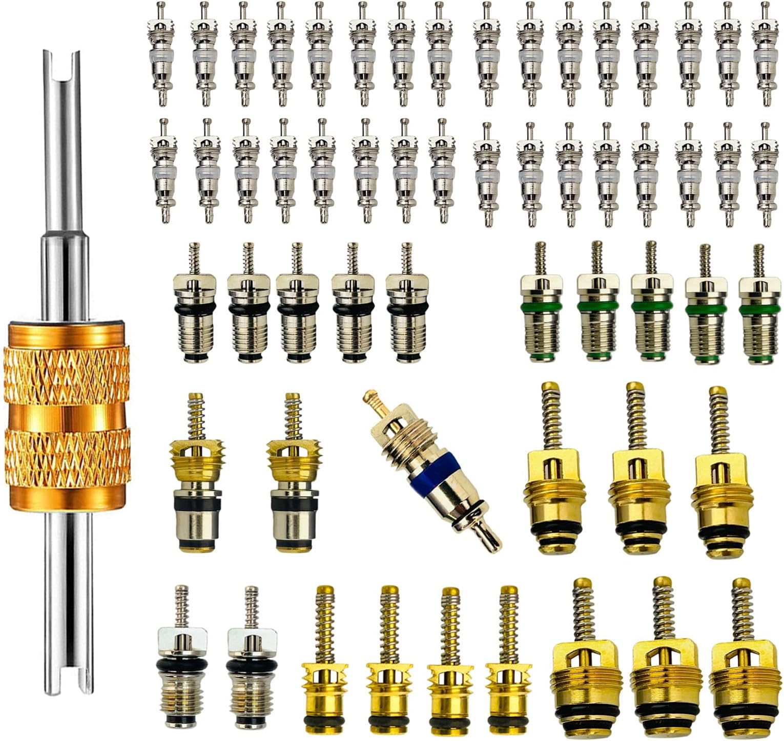 Amazon.com: 61Pcs Air Conditioning Schrader Valve Cores for Car Home A ...