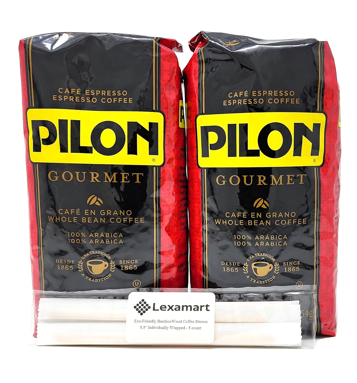 Amazon.com : Pilon Gourmet Whole Bean Espresso Coffee, Two 16-Ounce ...