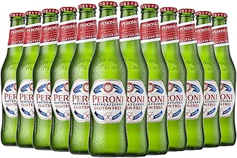 Peroni Nastro Azzurro Gluten Free 5% Abv 12 x 330ml Glass Bottles ...