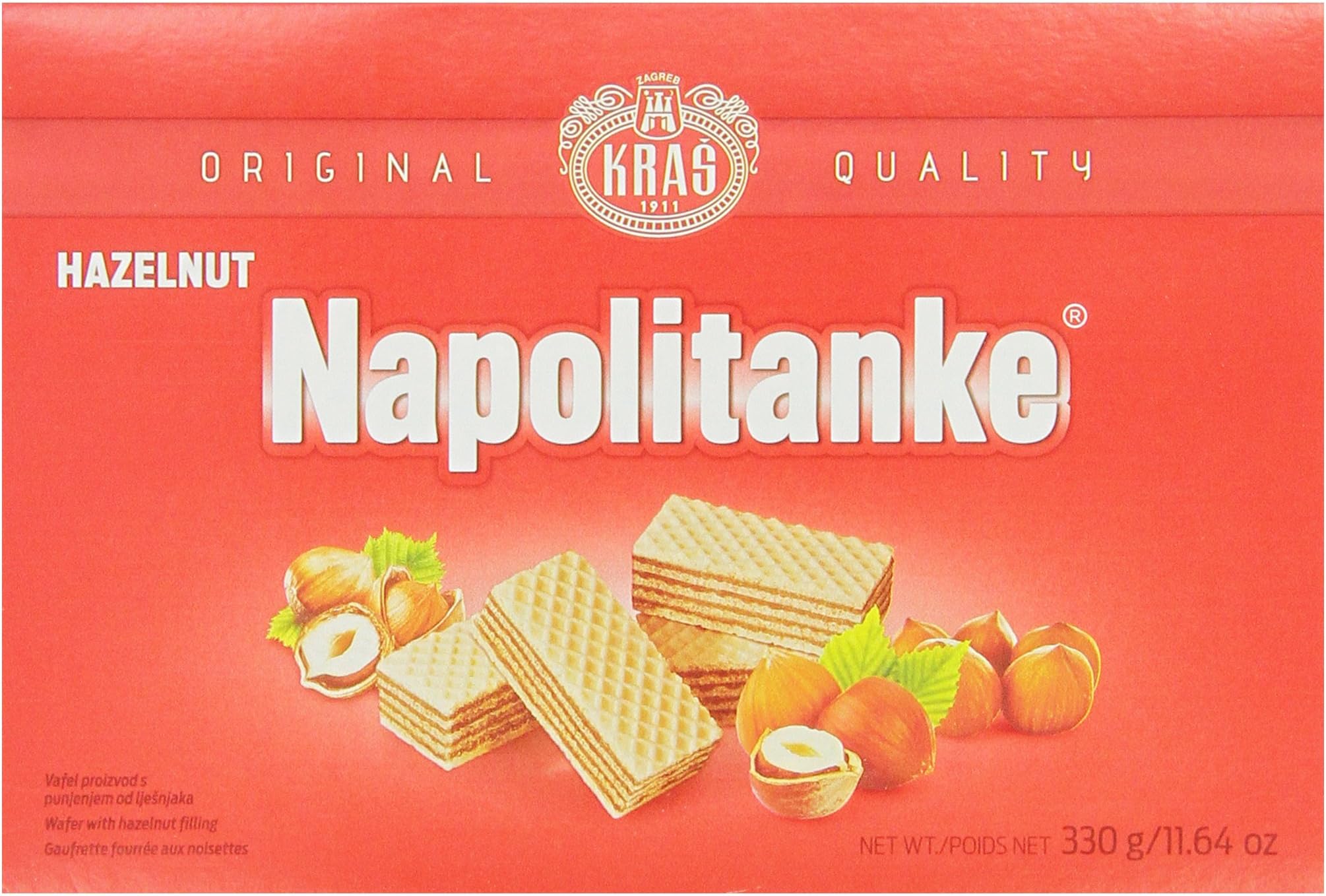 Amazon.com: Kras Napolitanke Hazelnut Wafers, Croatia, Pack of 2 ...