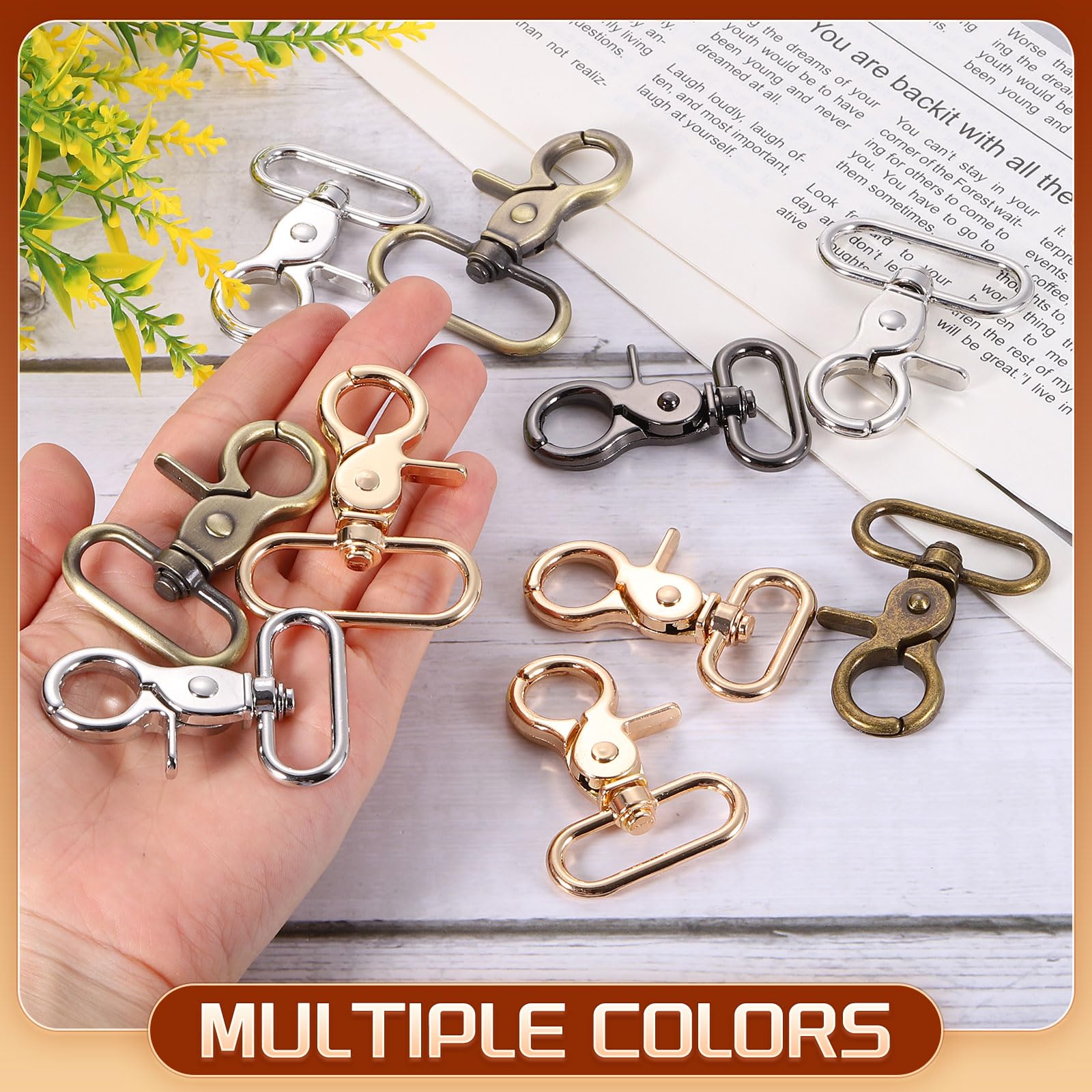 360 Rotation Snap Hooks For Straps 6-Pcs Swivel Snap Hooks 25mm - Heavy ...