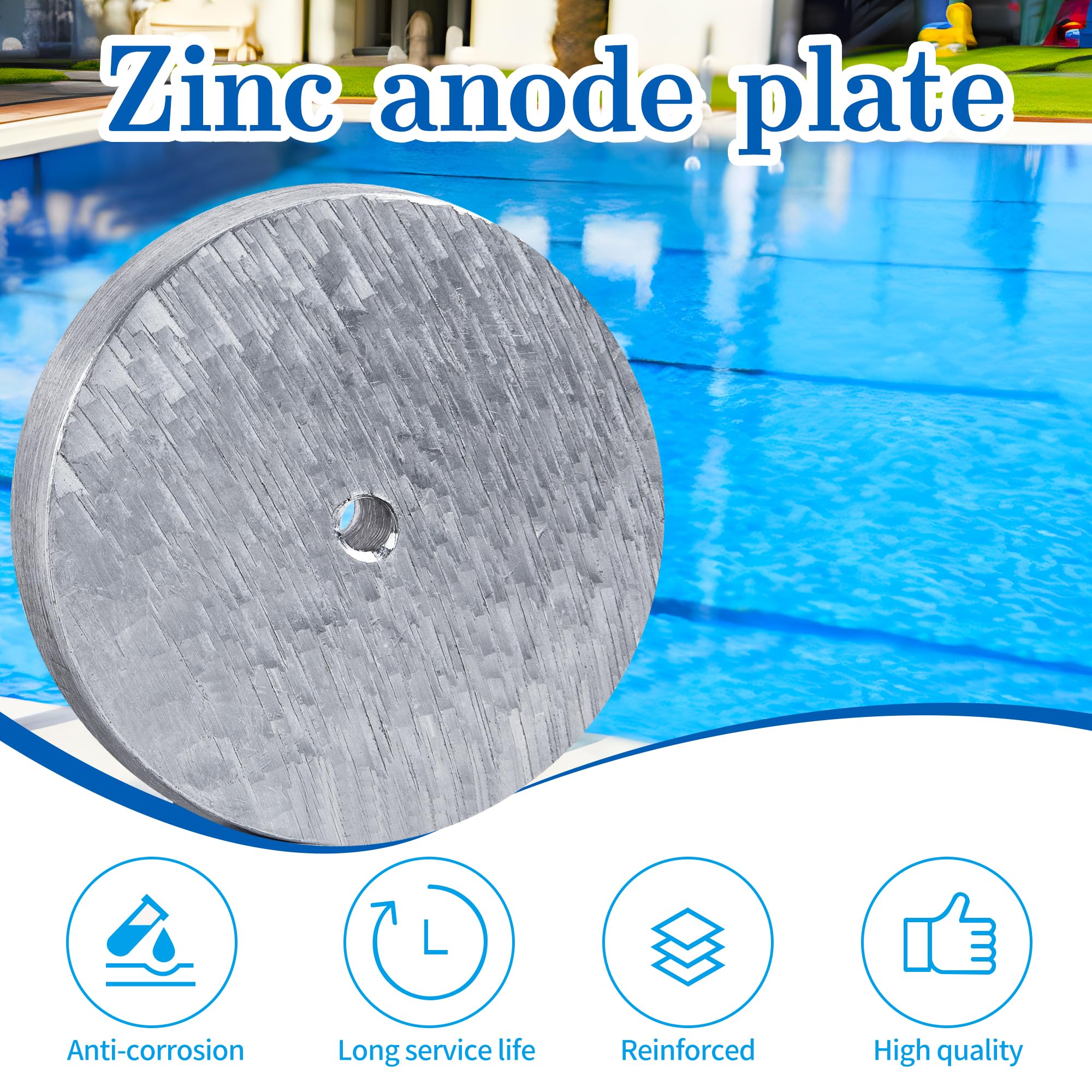 Snapklik.com : DECOHS 4 Pack Zinc Anode Plate- Zinc Anode Weight- Anti ...
