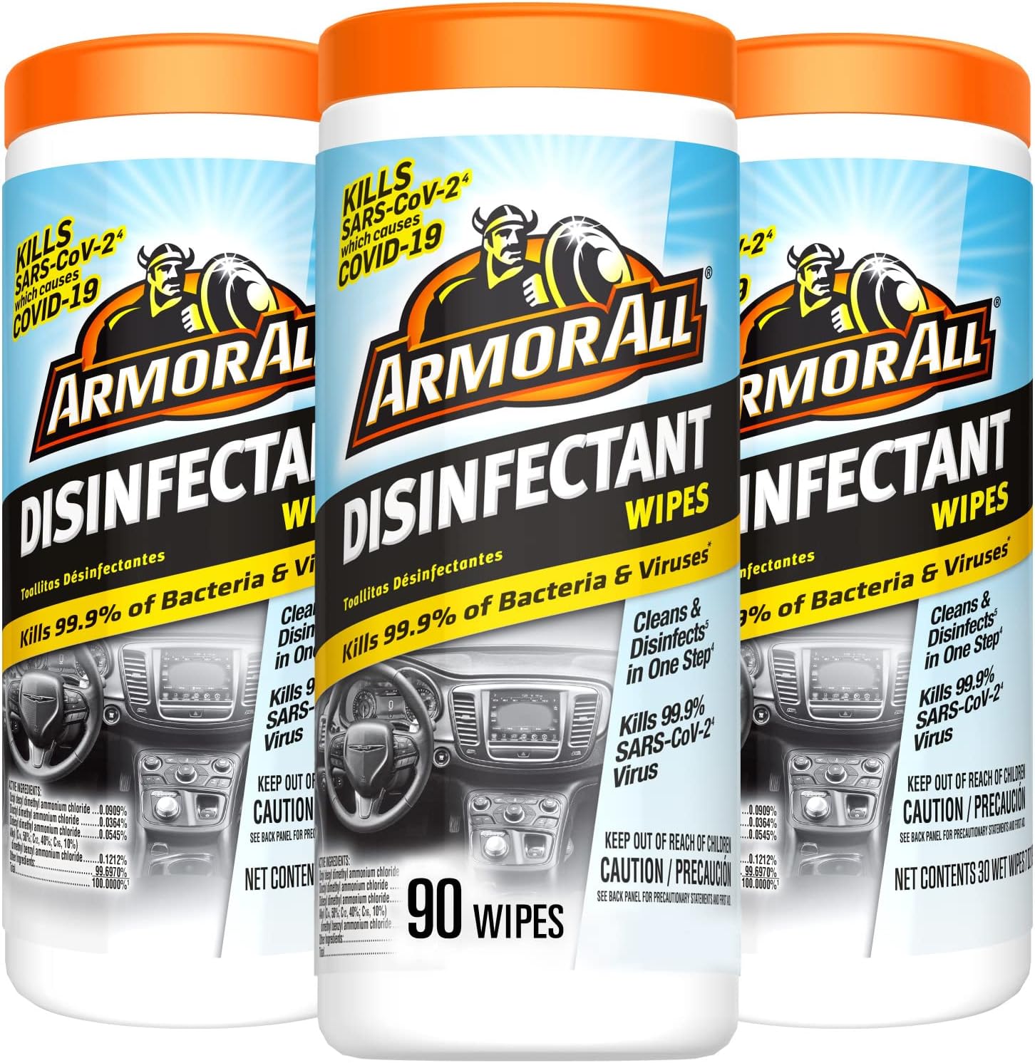 Amazon.com: Armor All Car Cleaning Wipes Kit, Includes Protectant Wipes ...