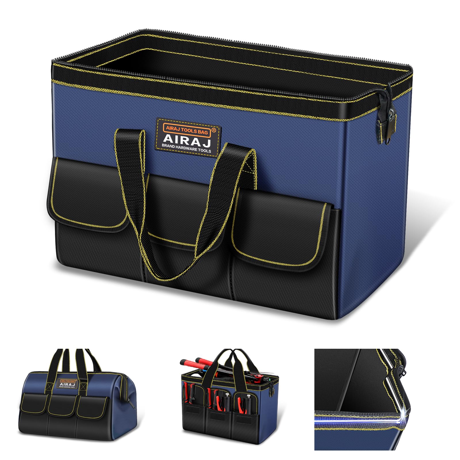 Snapklik.com : 16 Inch Tool Bag,Wide Mouth Tool Bags For Men,Tools ...