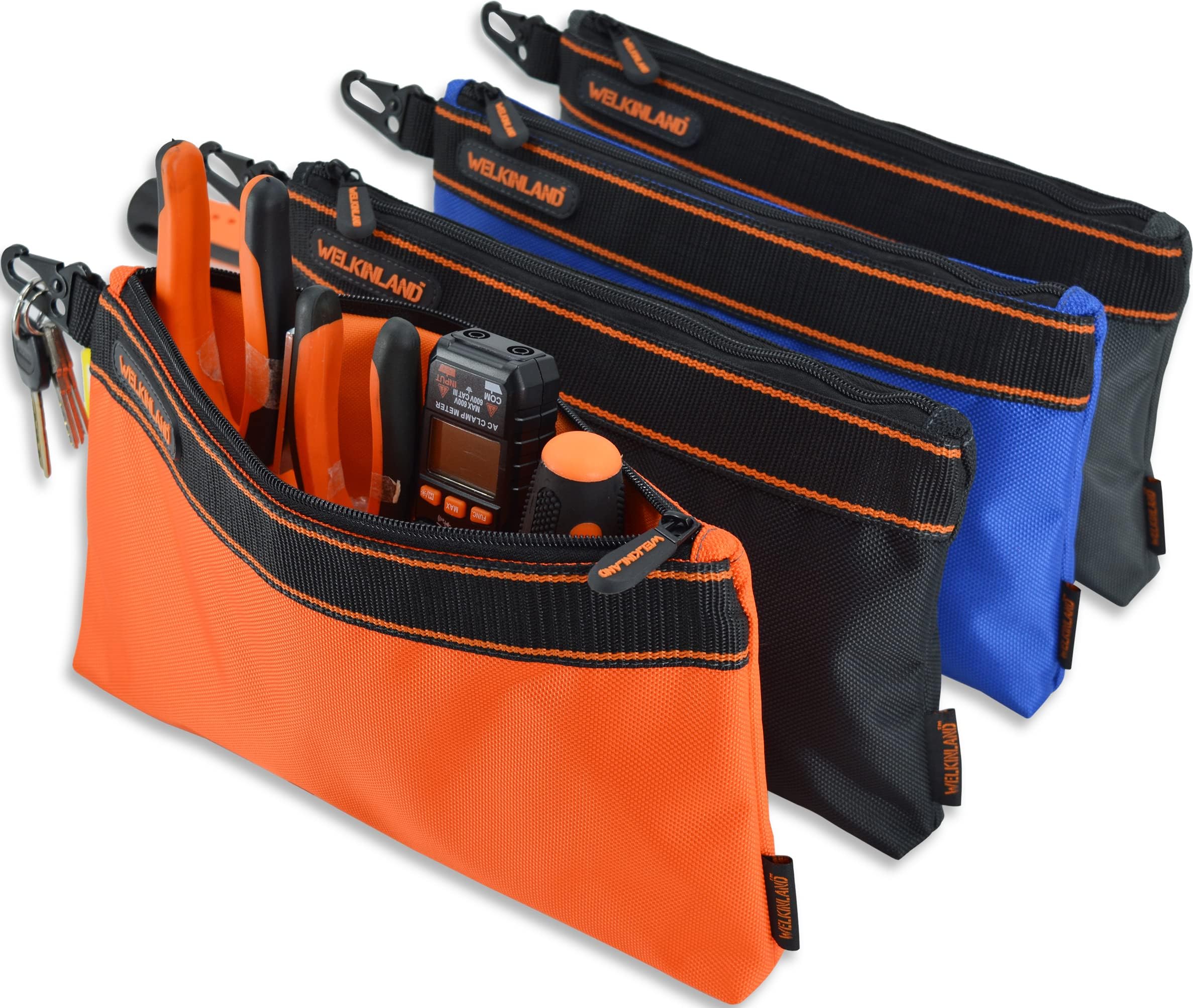IRONLAND Small Tool Pouches with Zipper Small Tool Bags Waterproof ...