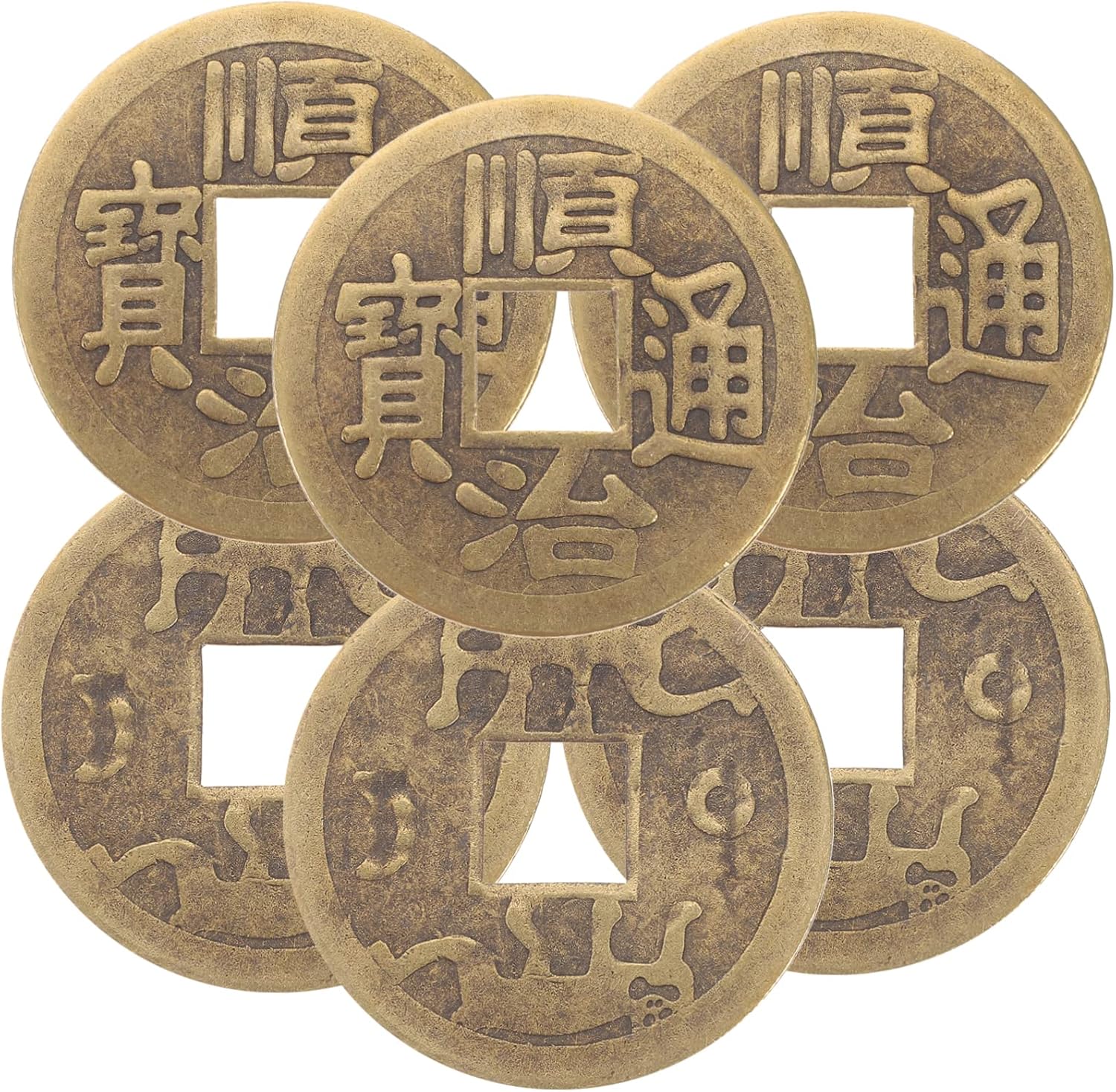 ERINGOGO 6 Piezas Monedas de Cobre Antiguas Cinco Monedas de Emperador ...