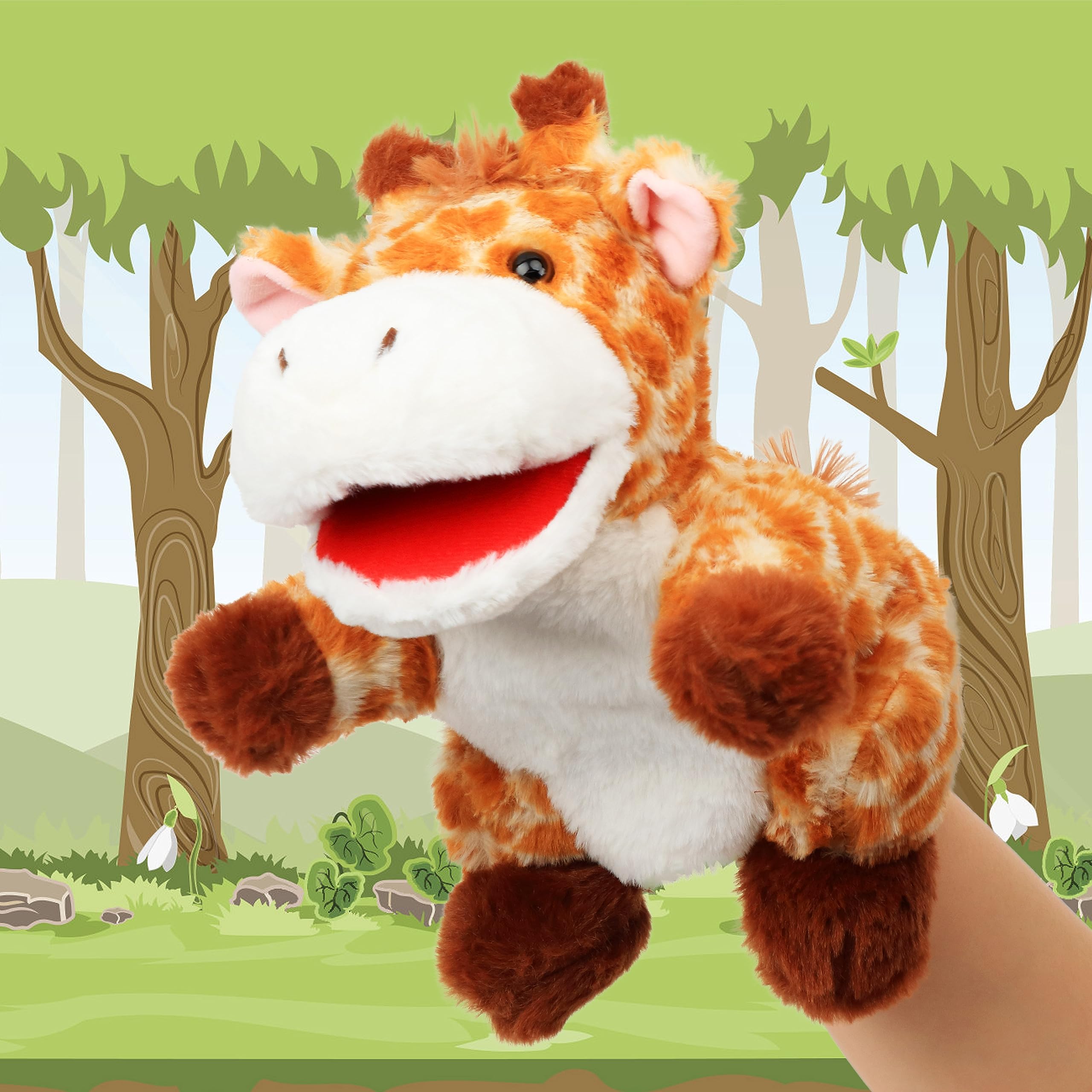 Learn To Read Manipulatives Plush Cow Bull Hand Puppets Stuffed Animals ...