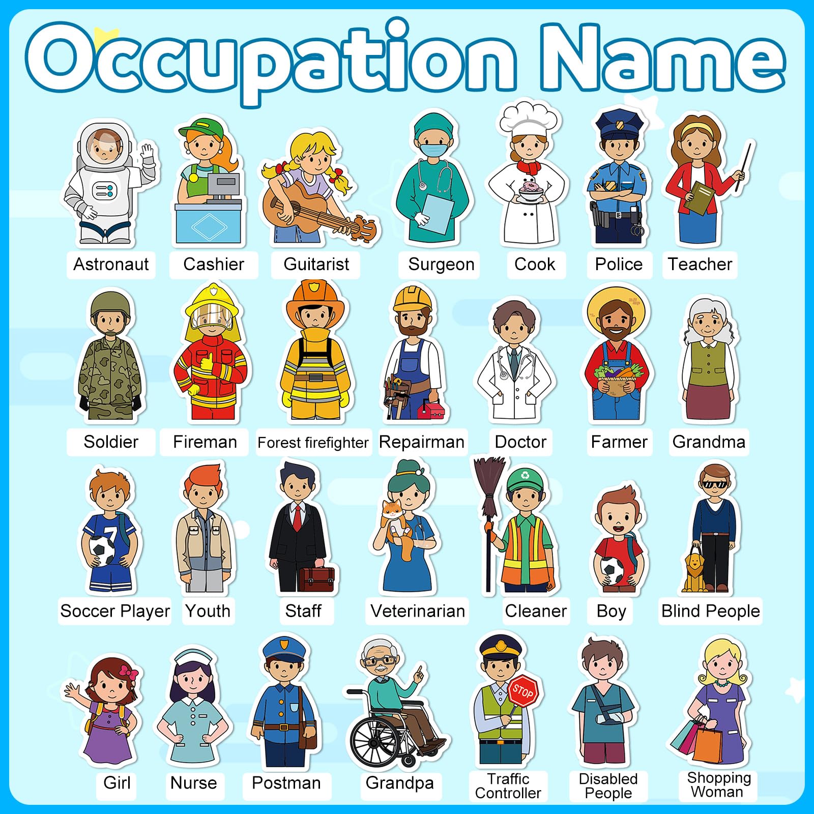 Snapklik.com : 28 Pcs Community Helpers Finger Puppets Pretend Toys ...