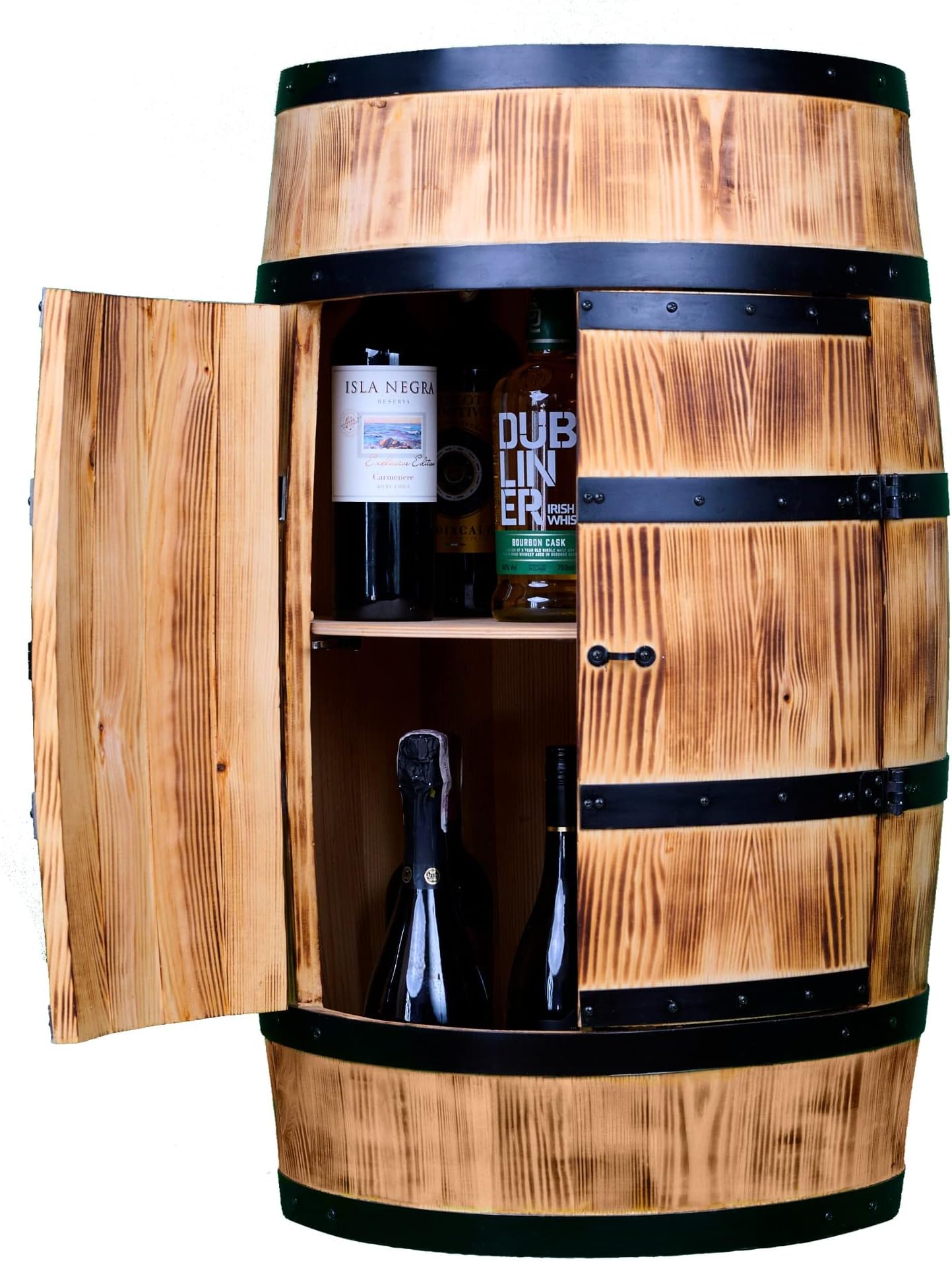 weeco Bar tonneau en Bois avec Double Porte - Armoire à Boissons ...