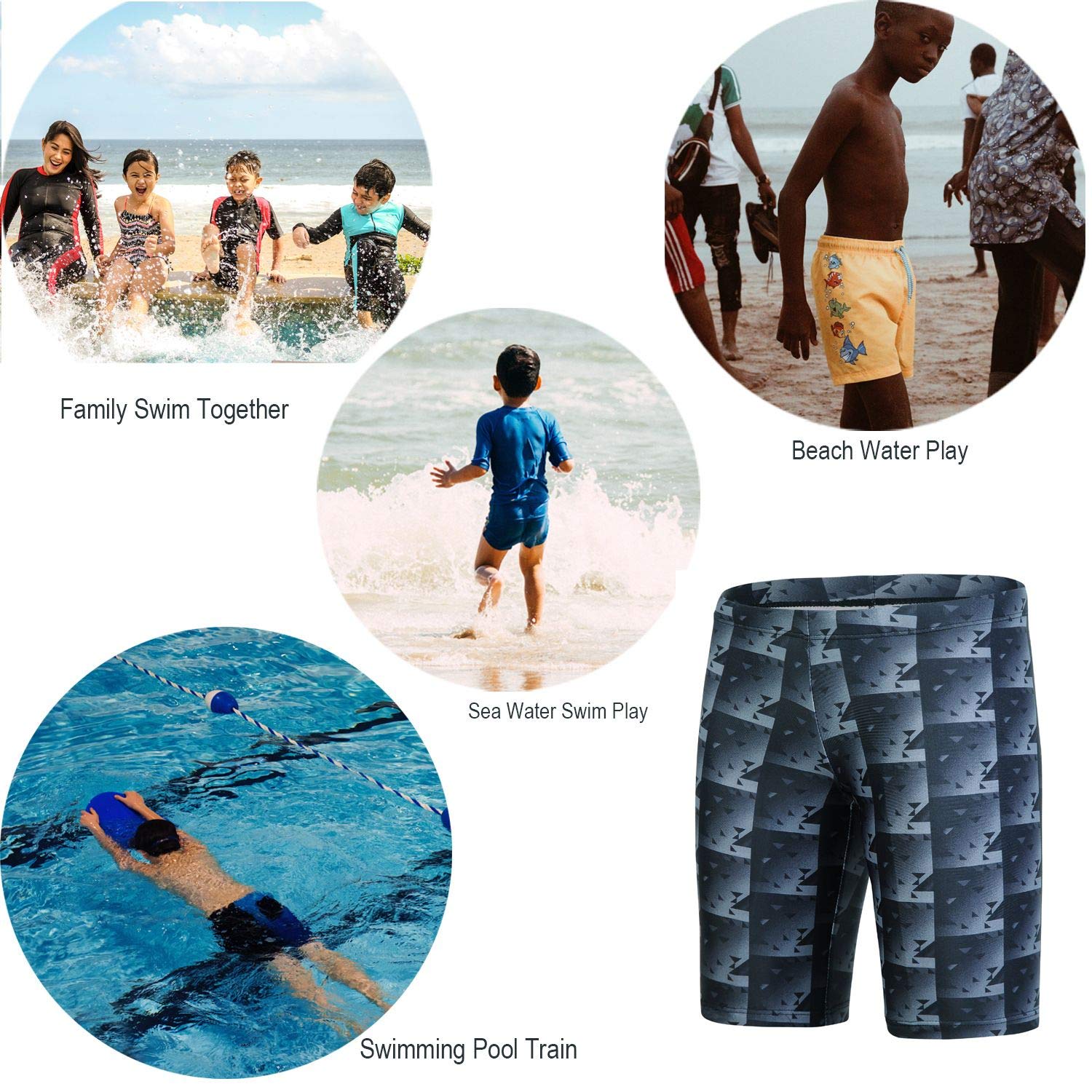 Snapklik.com : Xioker Boys Swim Jammers Kids Jammer For Swimming,Youth ...